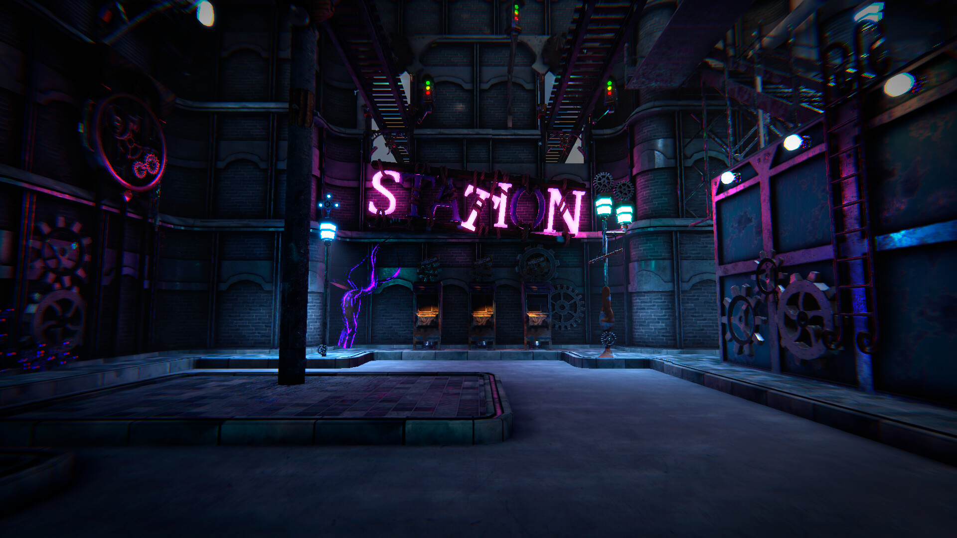 ArtStation - Steampunk Train Station Environment 3D