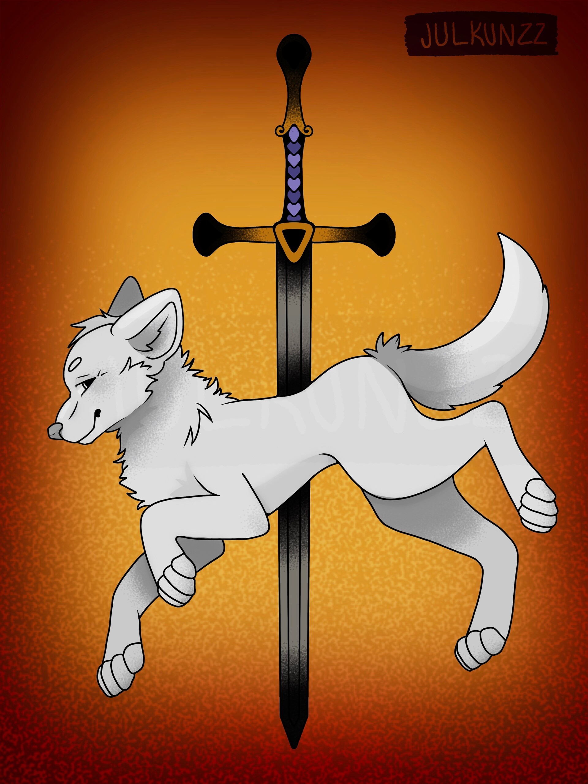 ArtStation - Wolf and Sword