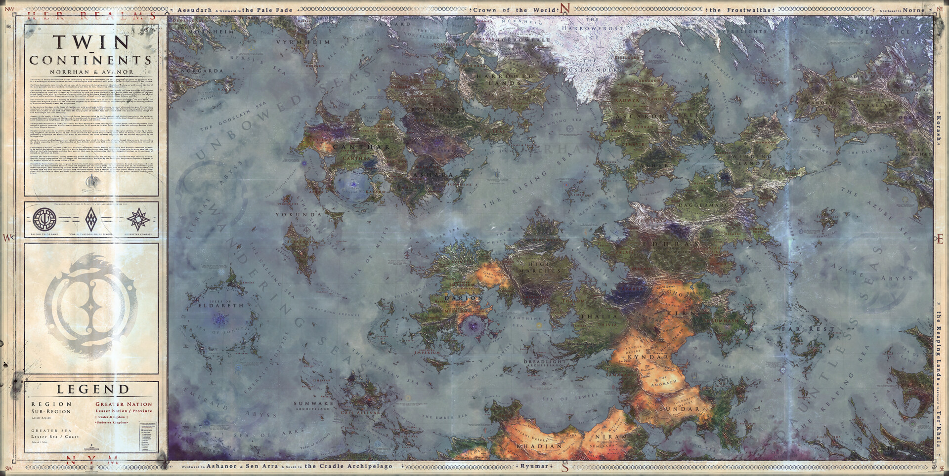 Daniel-André Sørensen - Nym - World Map - Twin-Continents