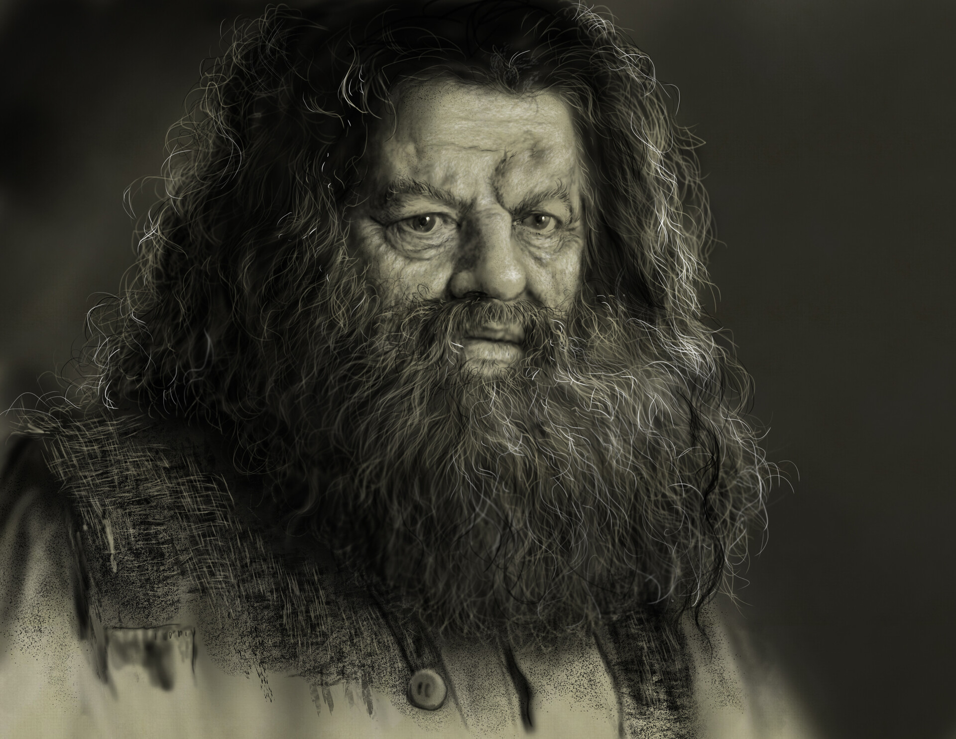 ArtStation - Hagrid/ Drawing in Photoshop Timelapse / Aleksandr Platonychev