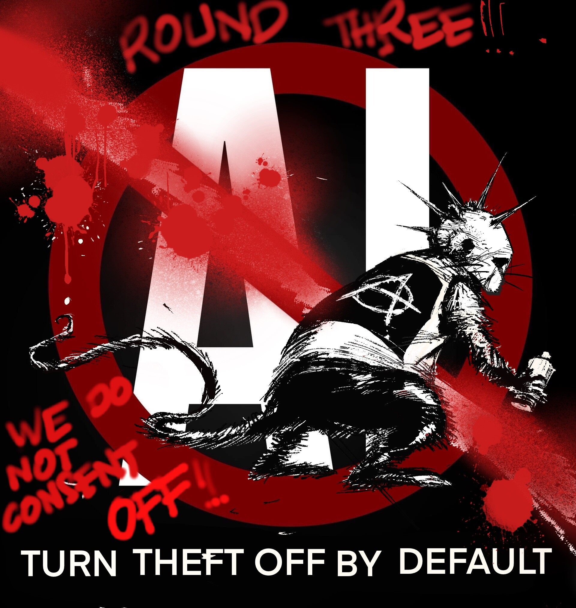 ArtStation - No To Ai , Round three, AI ART THEFT OFF