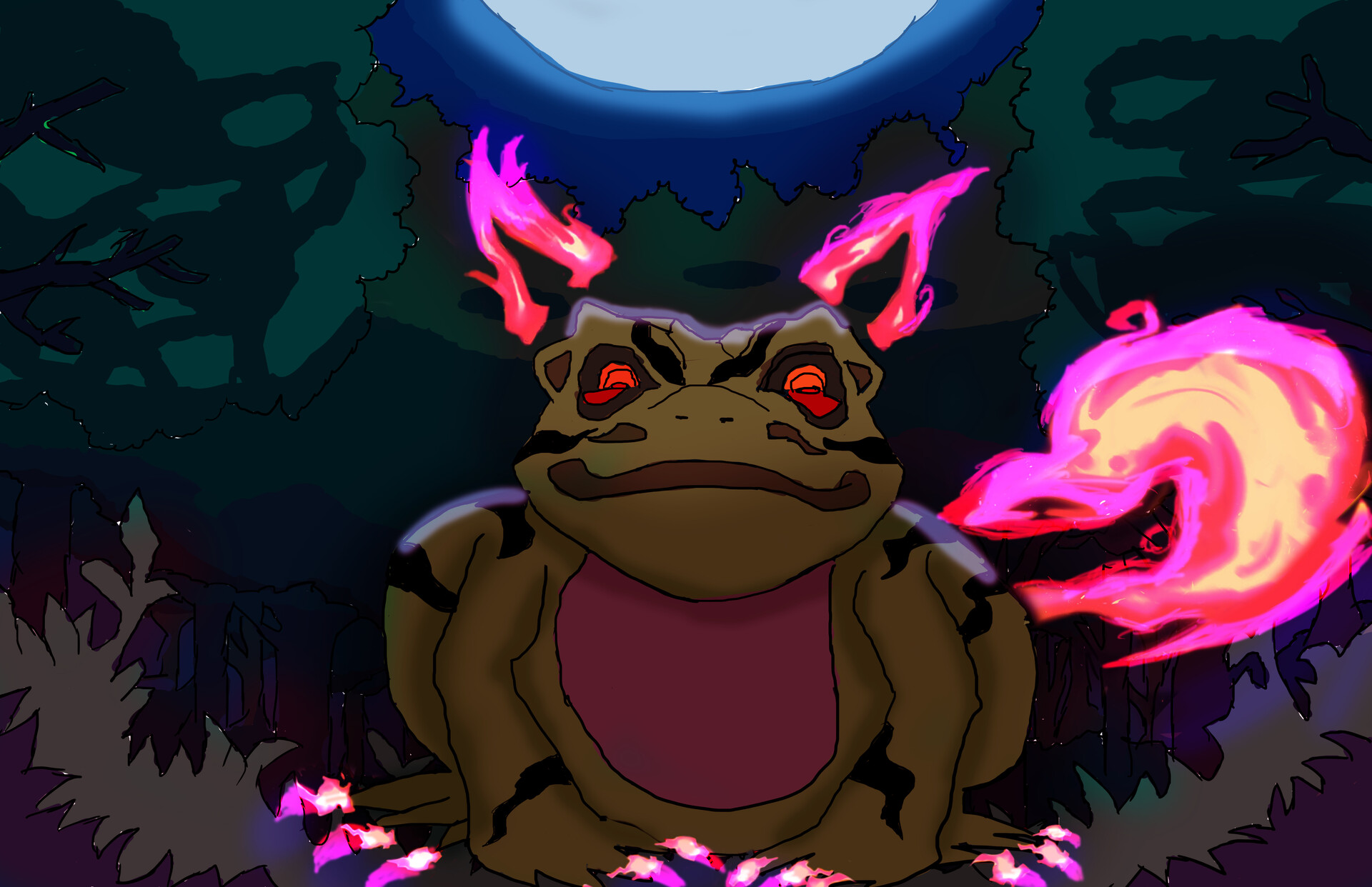 ArtStation - flame frog