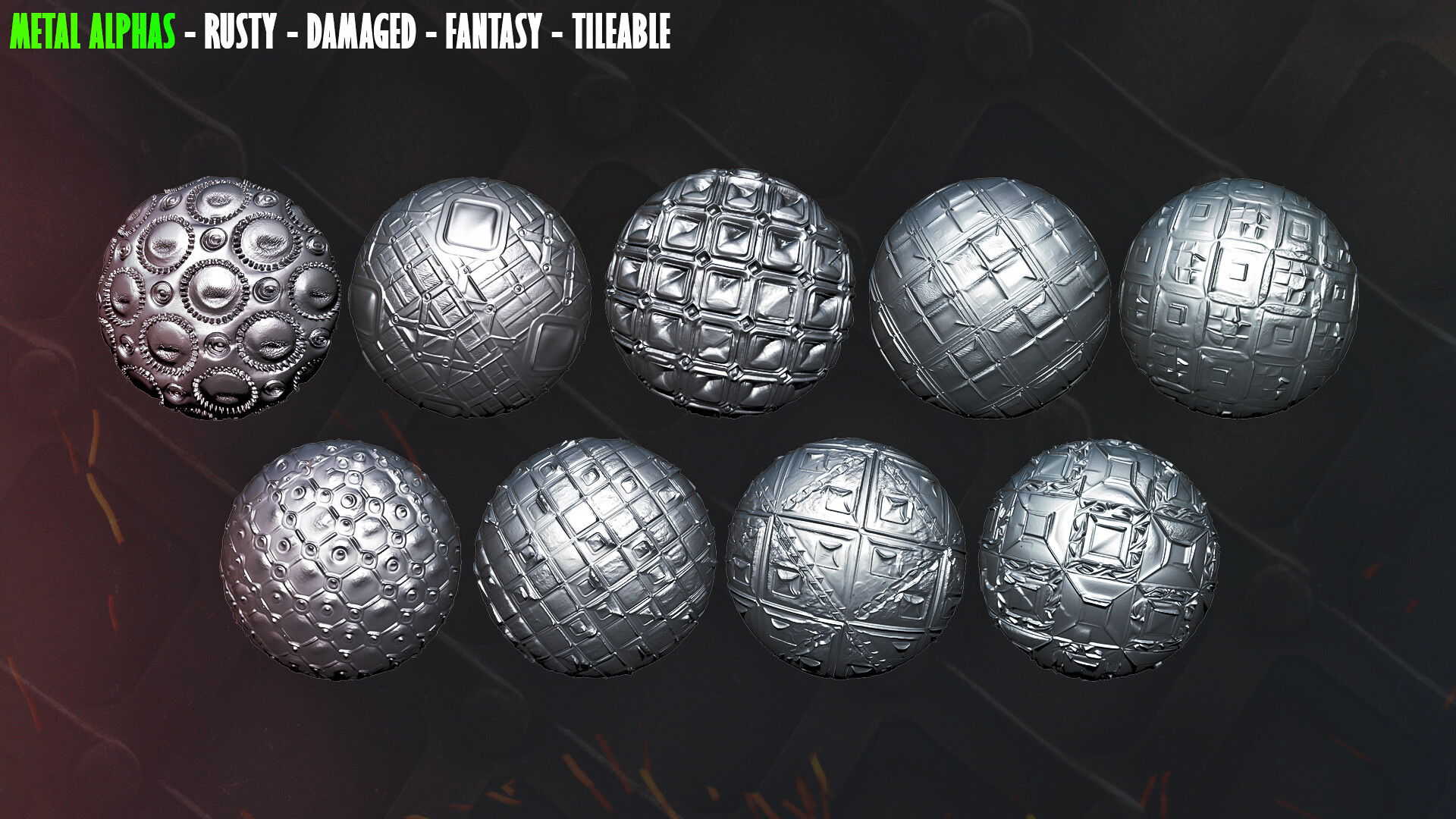 VK Gamedev Digital Products - 60+ Metal Alphas. Rusty Metal. Damaged ...