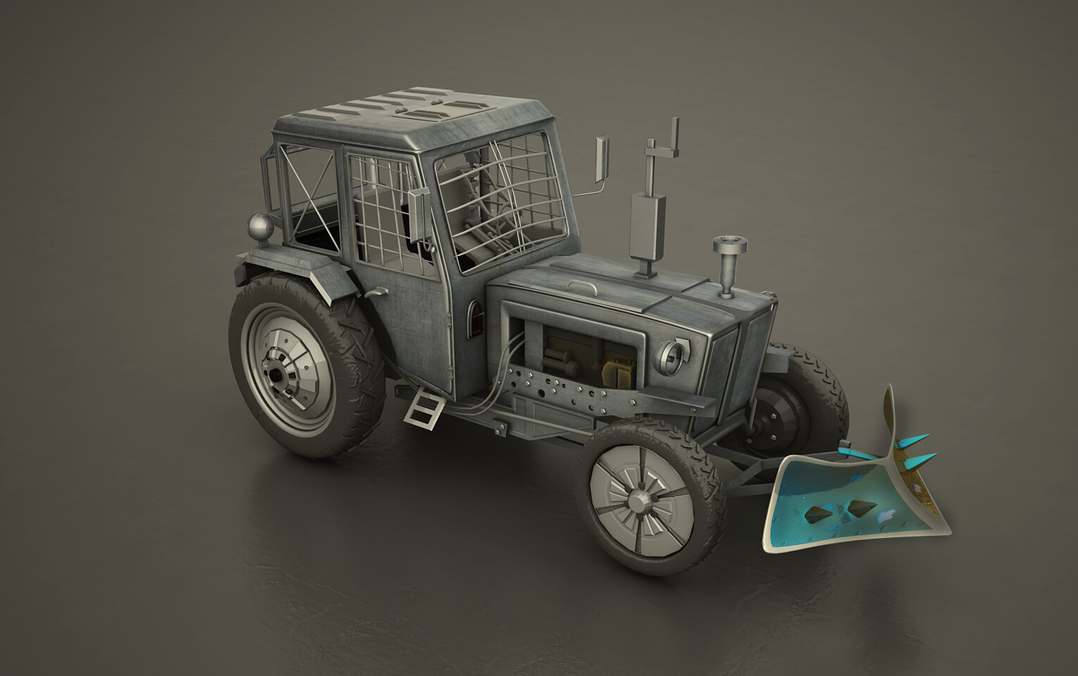 ArtStation - Anti-zombie post apocalyptic tracktor