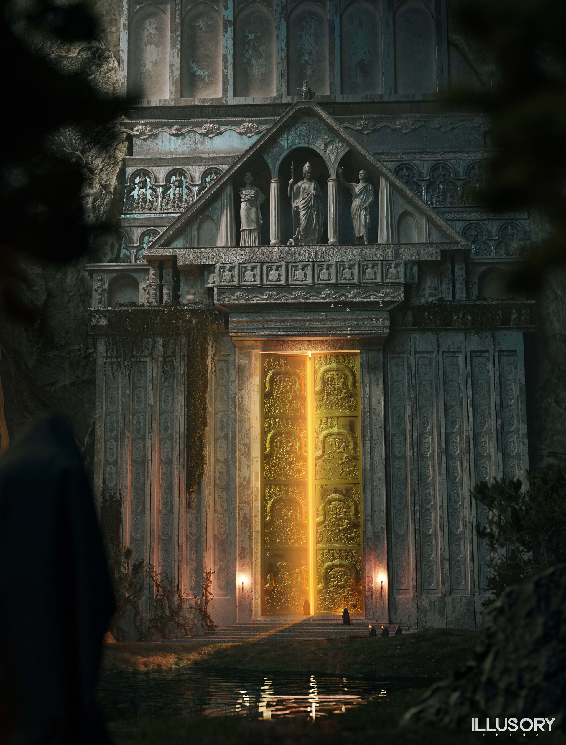 Illusory Shade - A big fantasy door