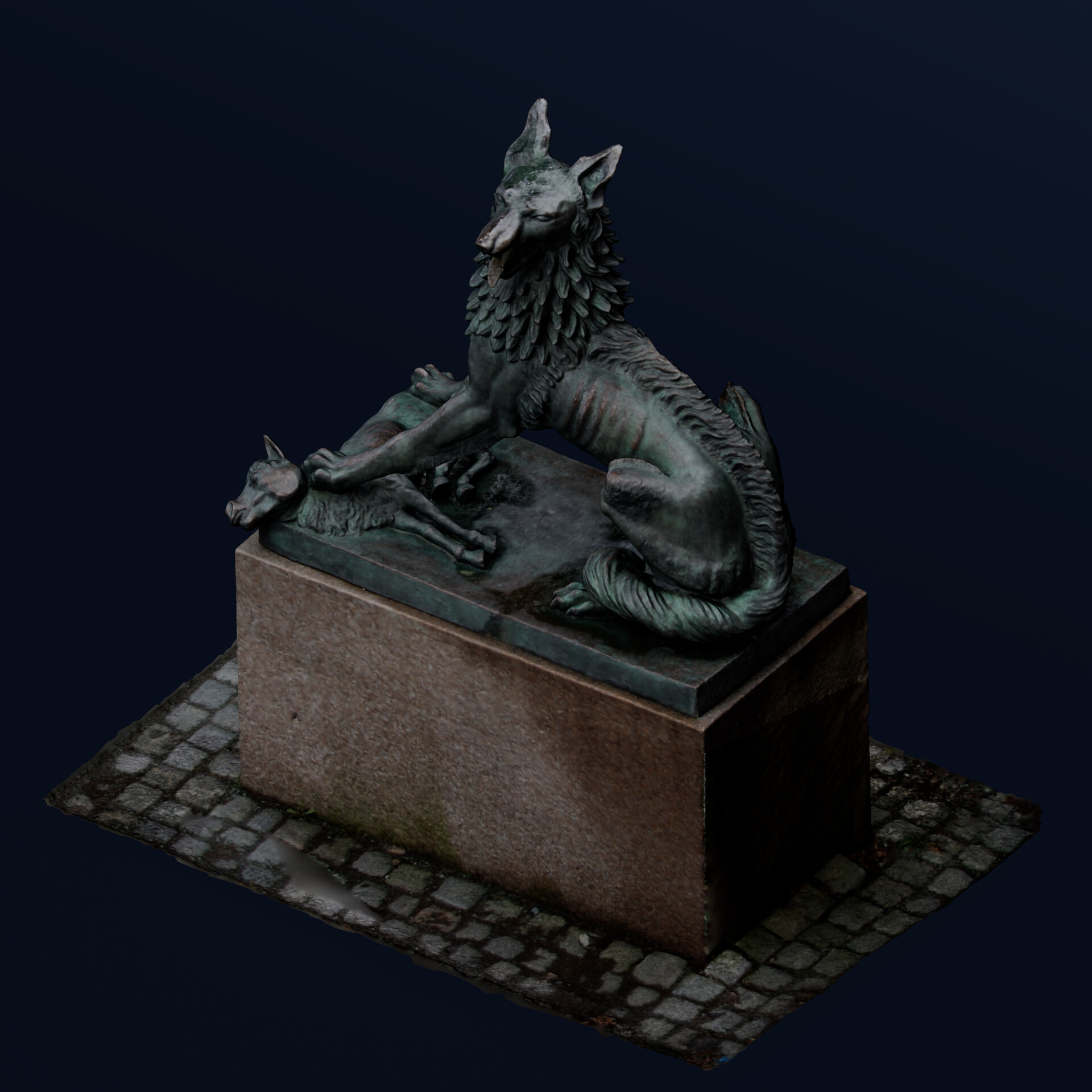 ArtStation - Wolf Statue Photogrammetry