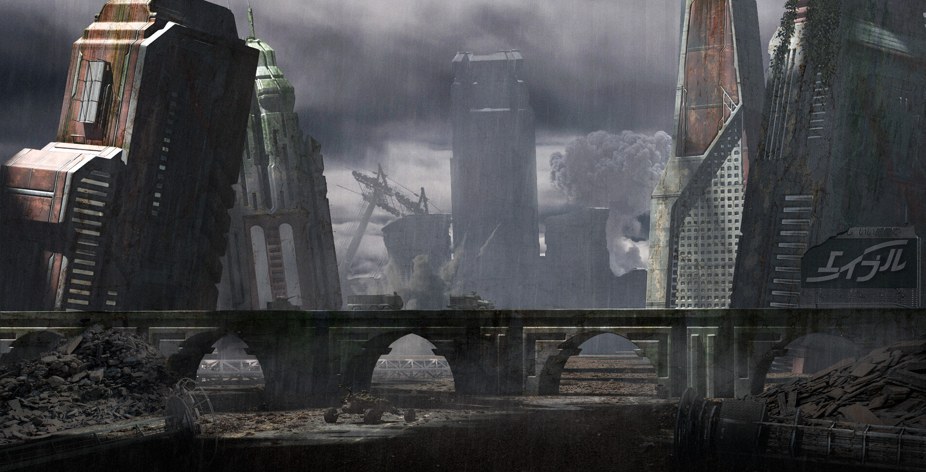 Sci Fi City Destroyed