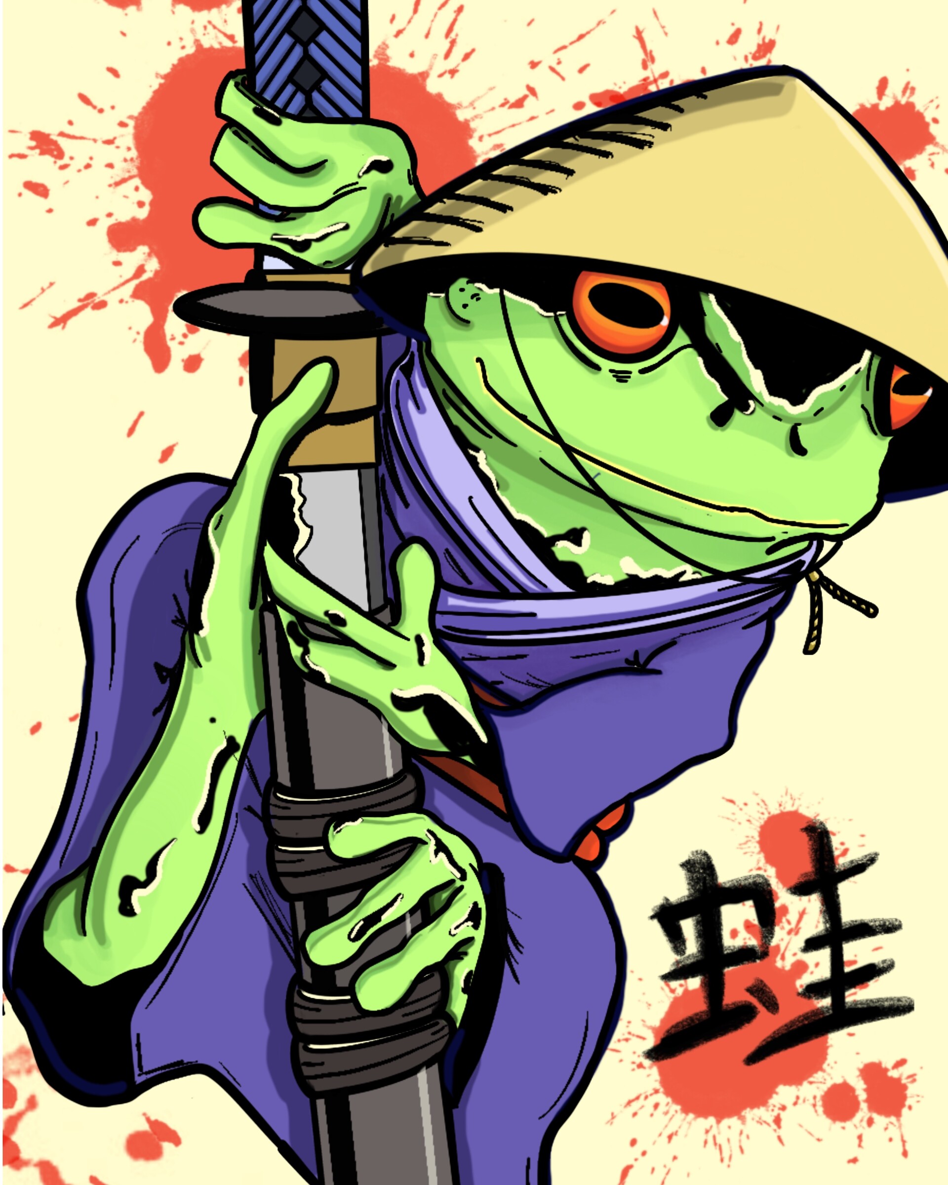 ArtStation - Frog samurai
