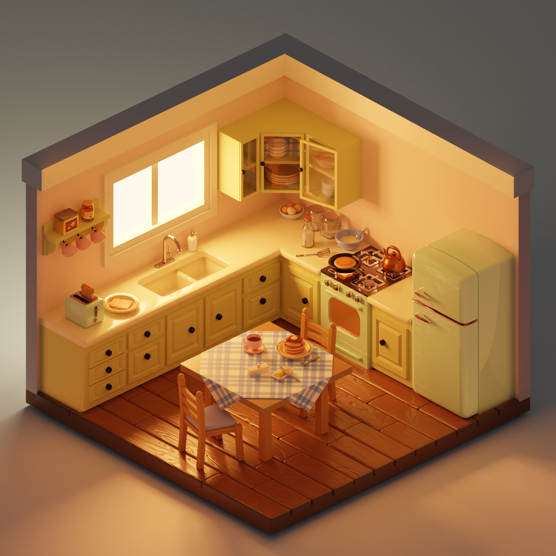 ArtStation - cozy kitchen