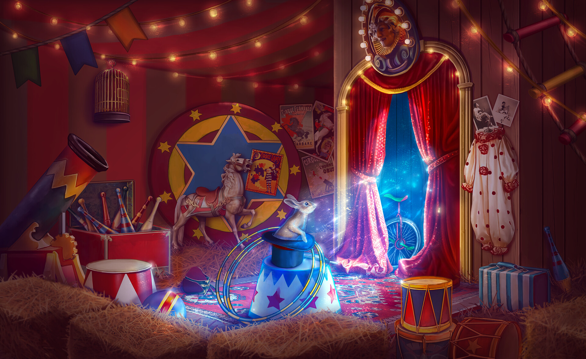 circus background anime