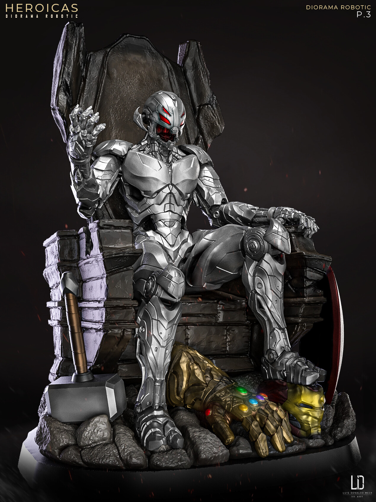 Luis Donaldo Meza - Herocias - Ultron - 3D Print