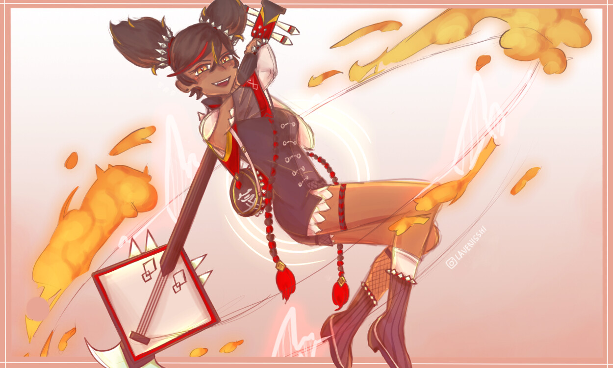 ArtStation - SWEEPING FERVOR - Xinyan (Genshin Impact)