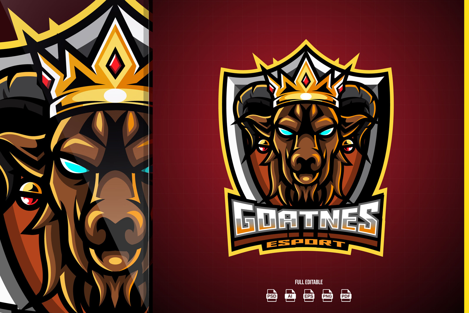 Stram MegastoreGFX - Goat King Esport Logo