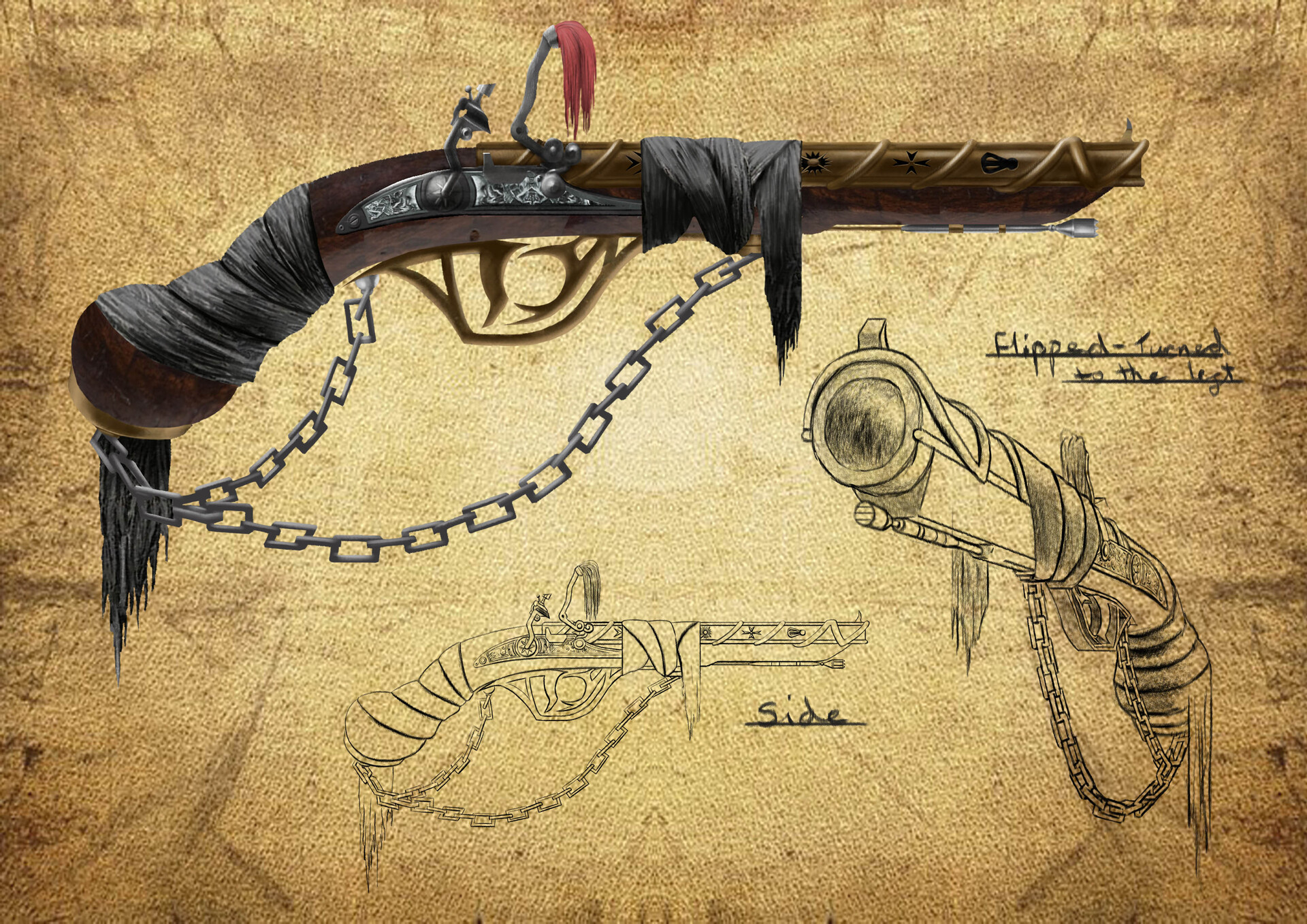 ArtStation - Dark Souls/18th Century Flintlock Pistol