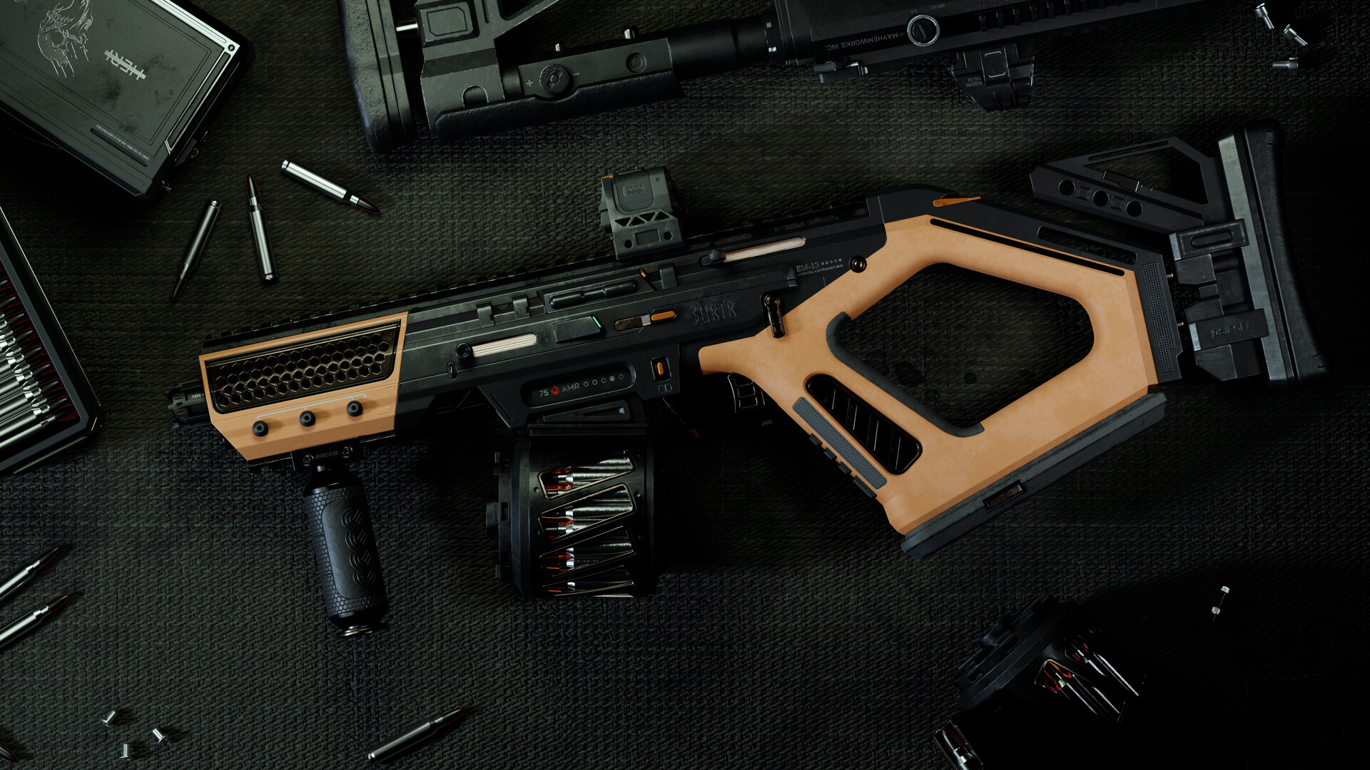 ArtStation - SURTR SMG - Game ready Weapon Asset