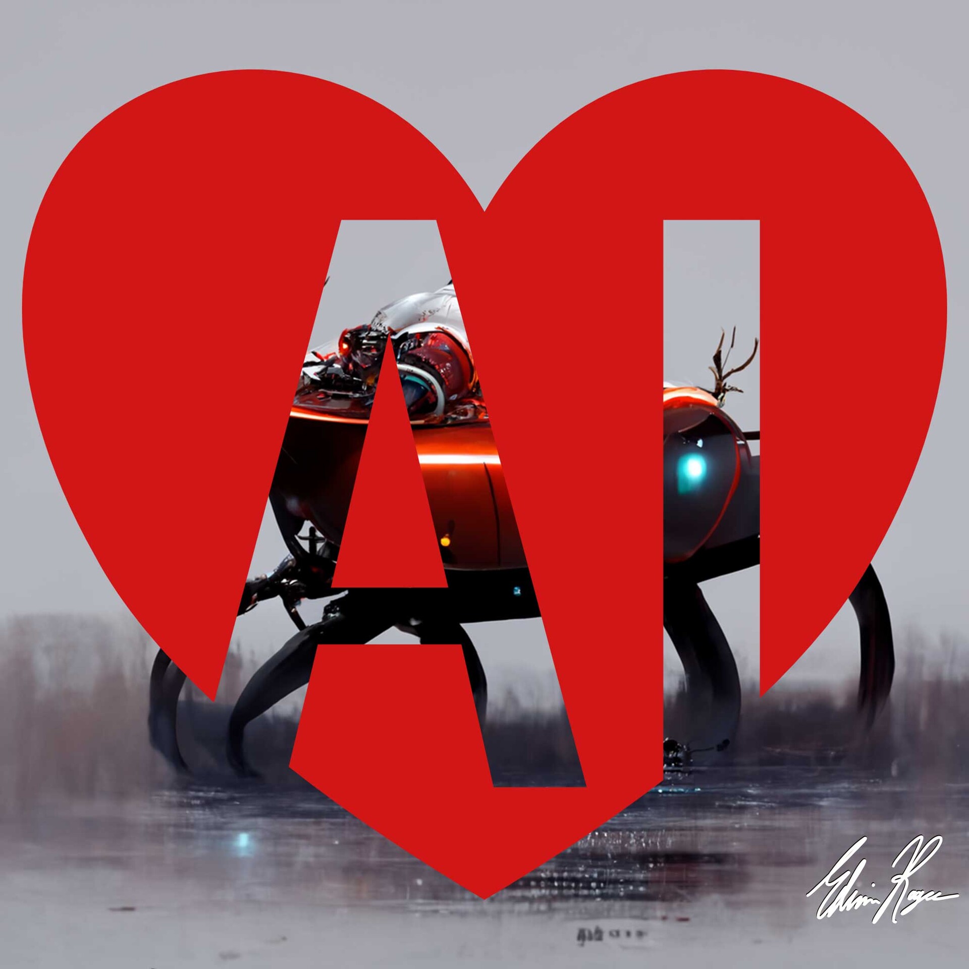 ArtStation - Santa Droid + Rudolf by Edwin Rogers ️ A.I.