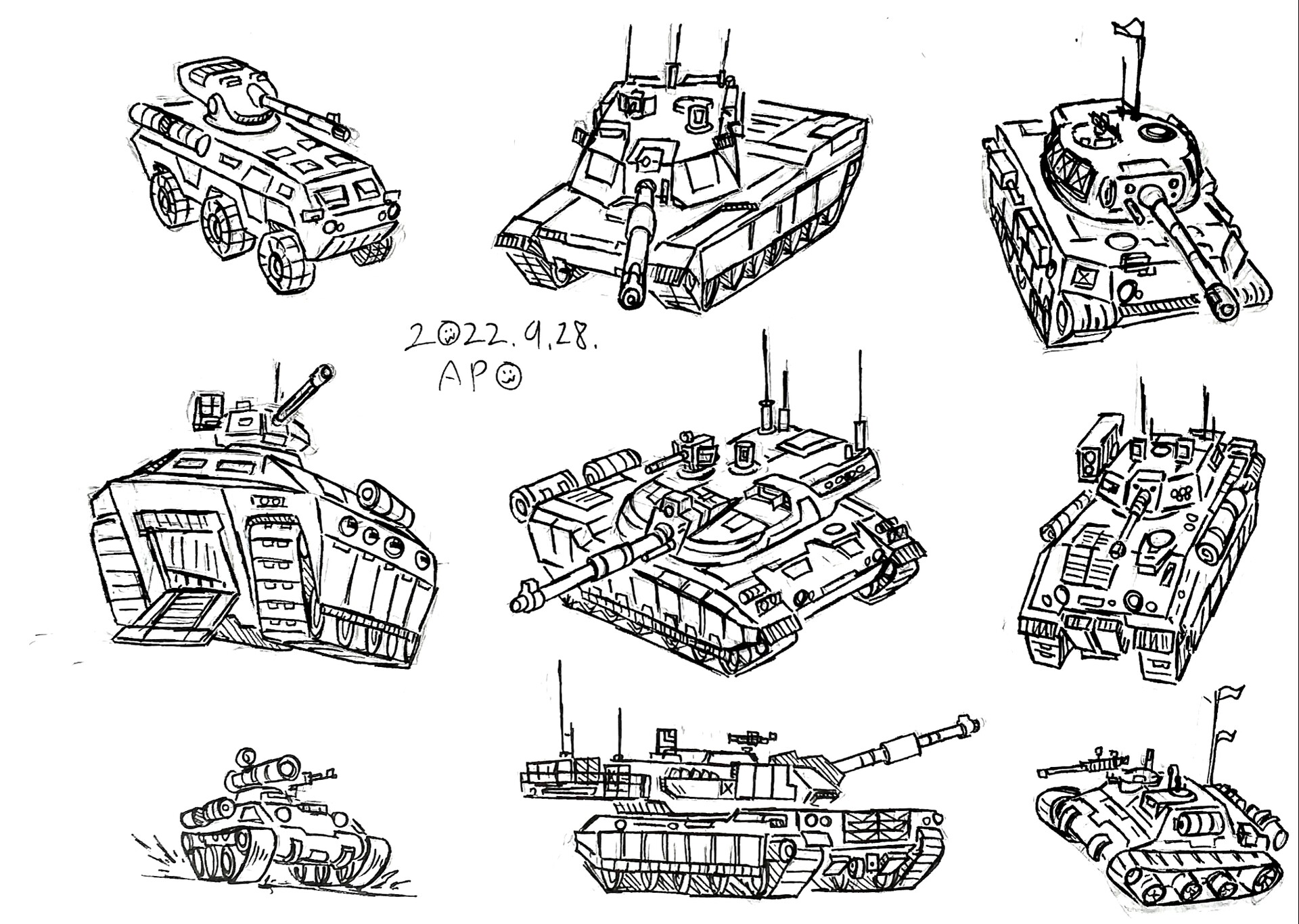 ArtStation - Tank sketch