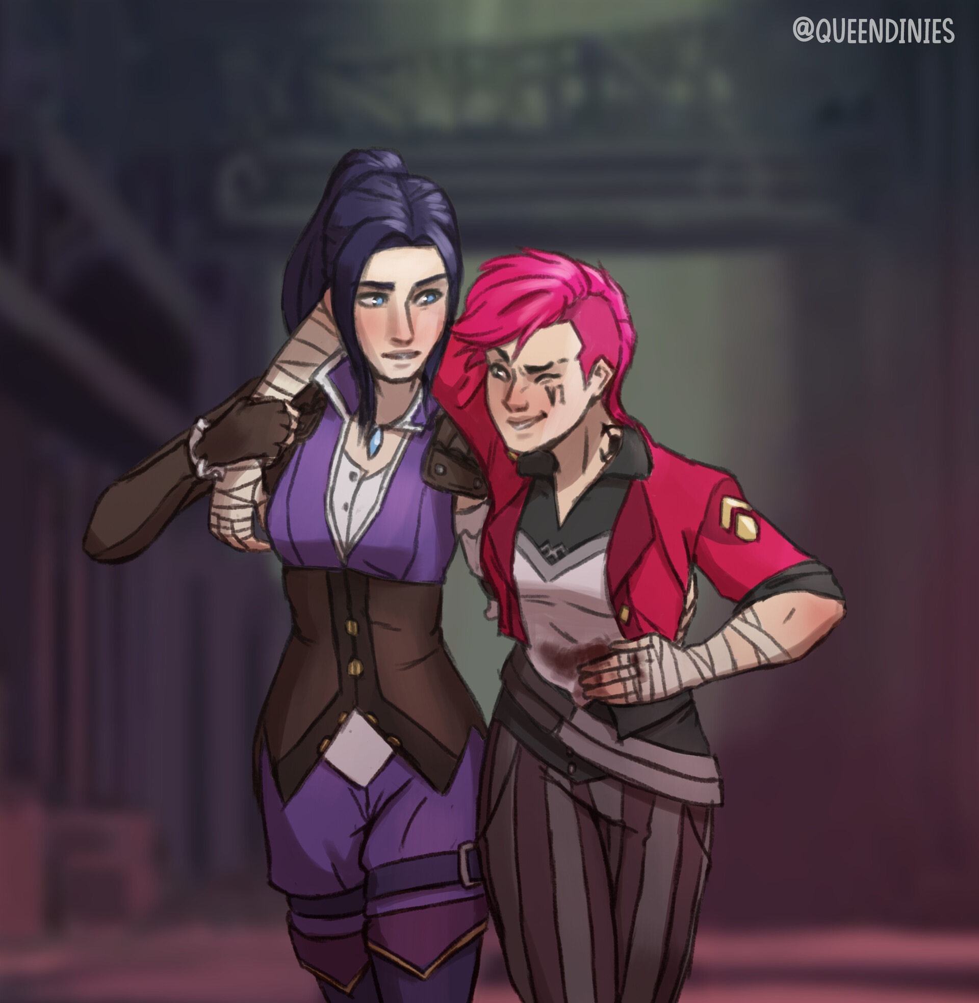 ArtStation - Caitlyn and Vi fanarts 2021