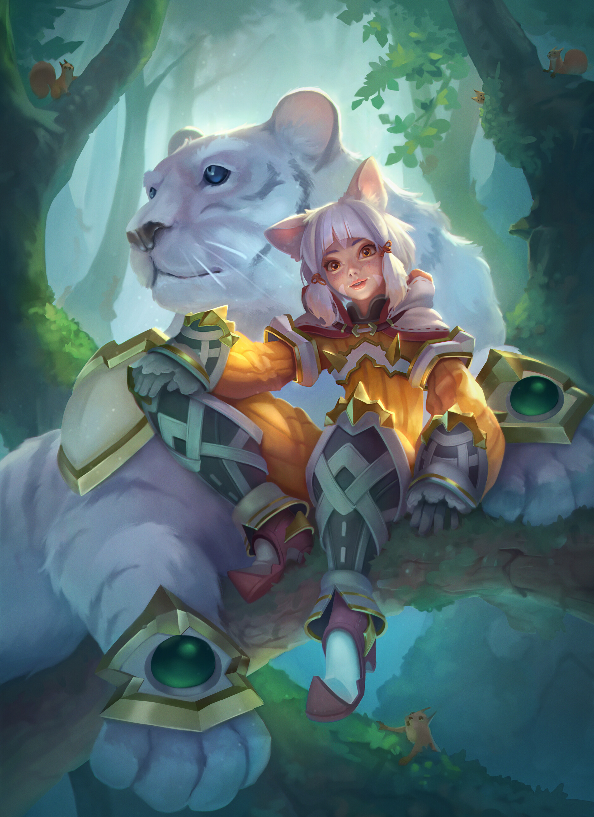 Oleg Ognev - Nia & Dromarch - Xenoblade chronicles 2 FanArt