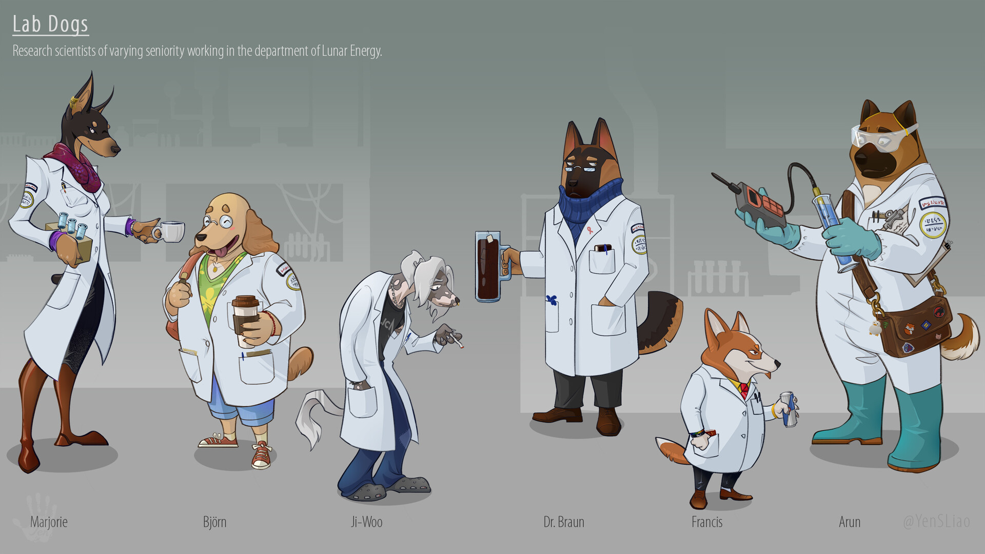 Art of Yen - Lab Dogs