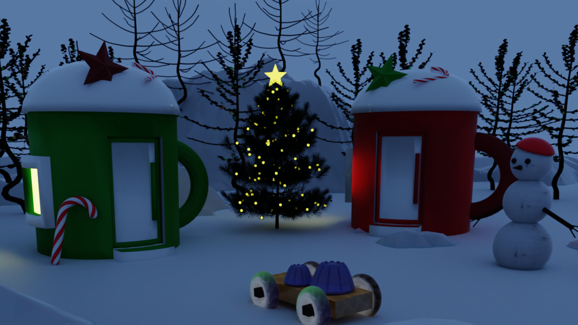 ArtStation - Xmas Candyland Design