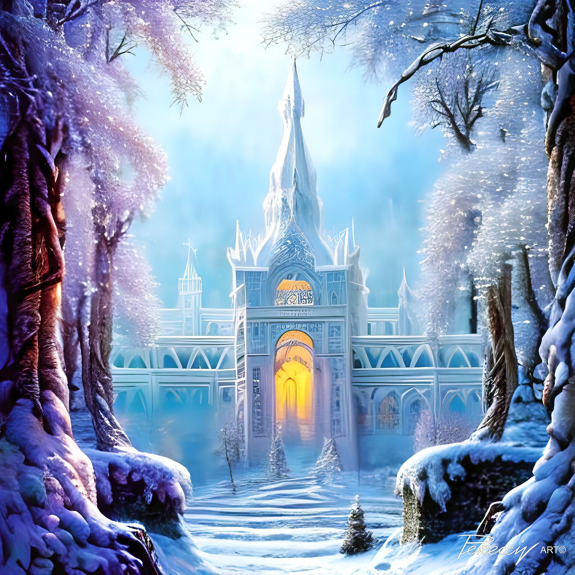ArtStation - Magic Journeys: winter palace in Narnia