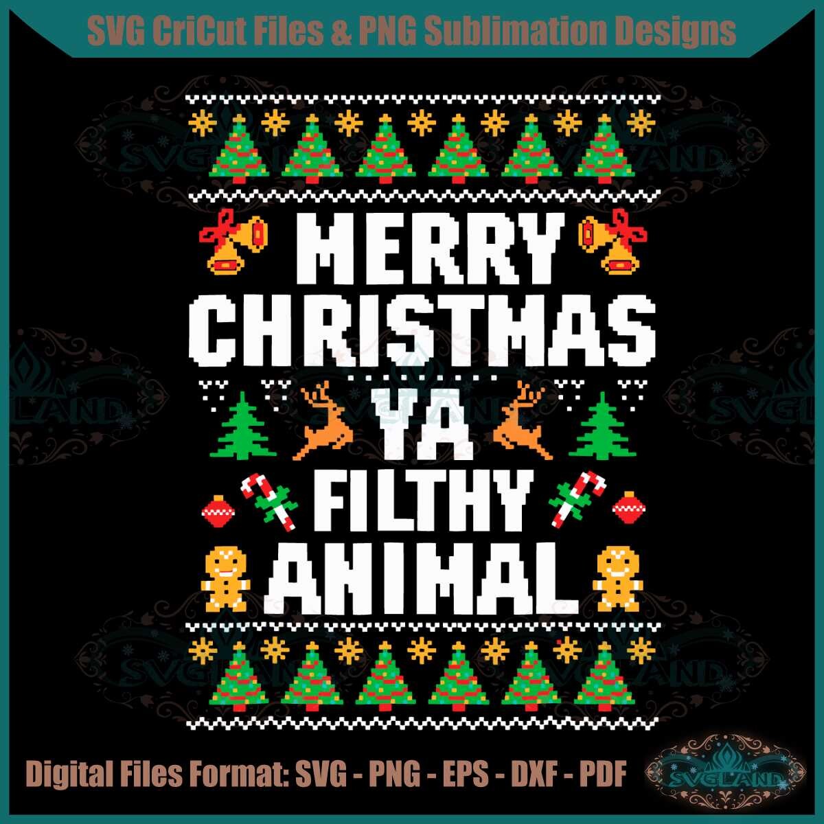 ArtStation - Merry Christmas Animal Filthy Ya Ugly Sweater Svg Cutting ...