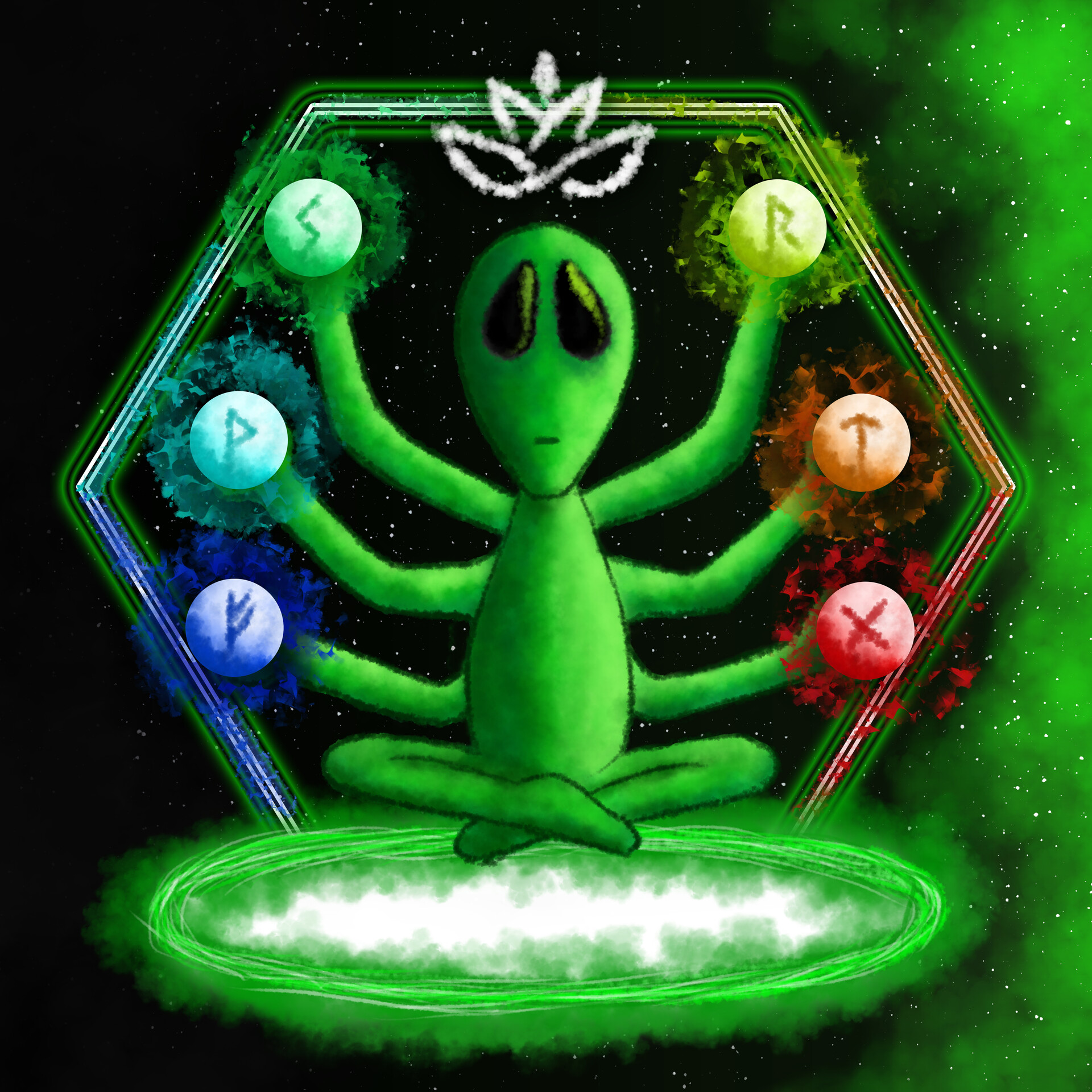 ArtStation - Alien meditation