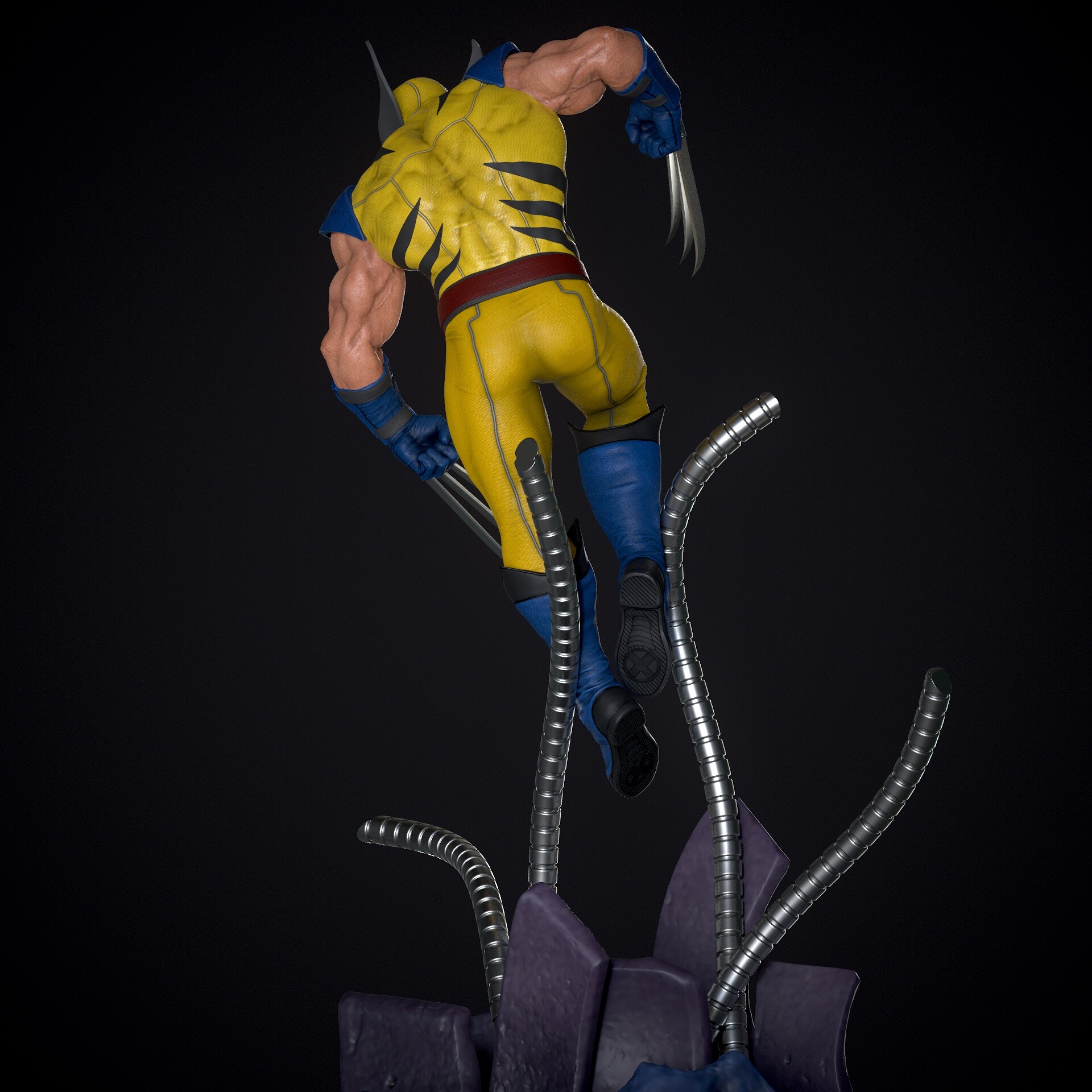 Raul Dolcet - Wolverine Vs Centinel, 3D Print