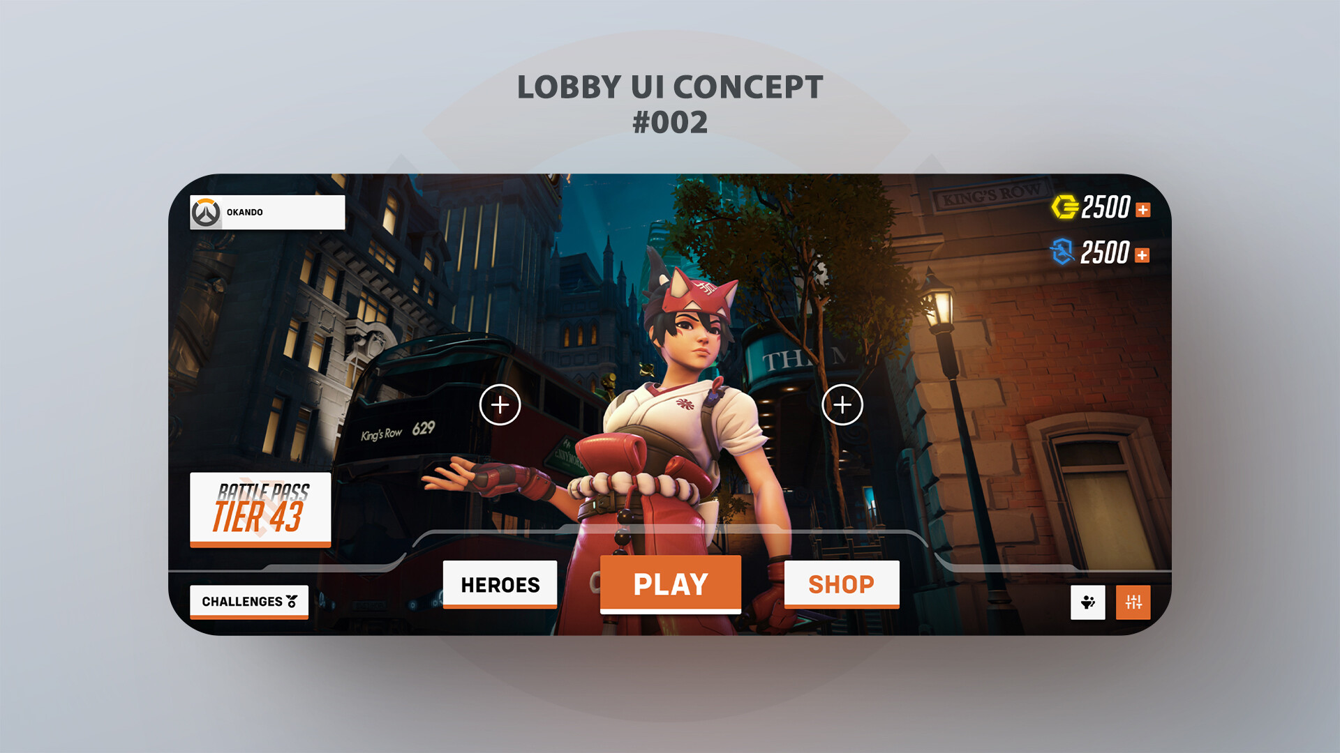Israel Ocando - Overwatch Mobile - Lobby UI Concepts