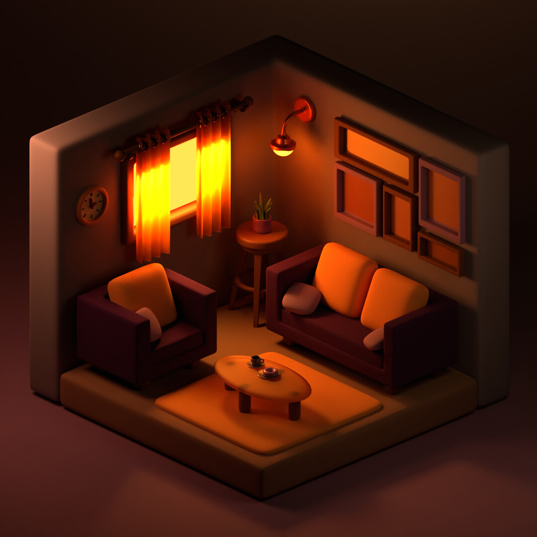 ArtStation - Isometric Room
