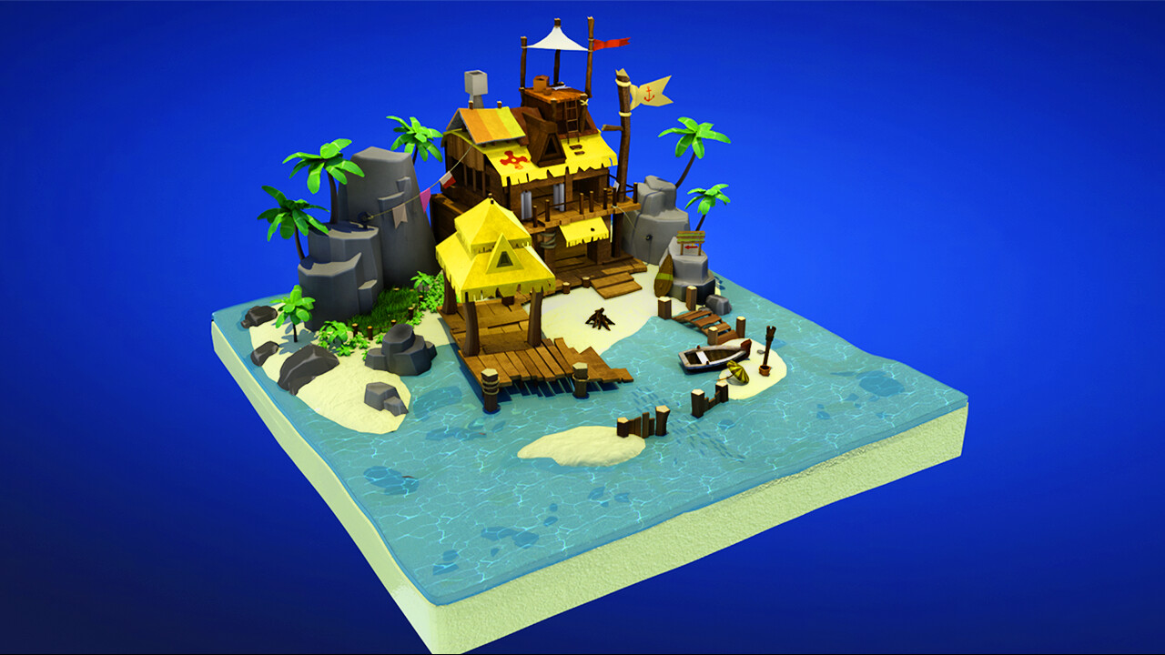 ArtStation - Island Environment 3D Model