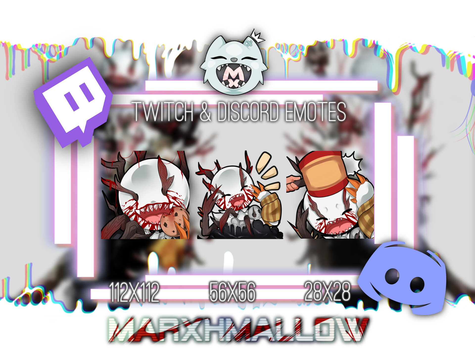 Marxhmallow - Snowman Dredge Kawaii Twitch emotes