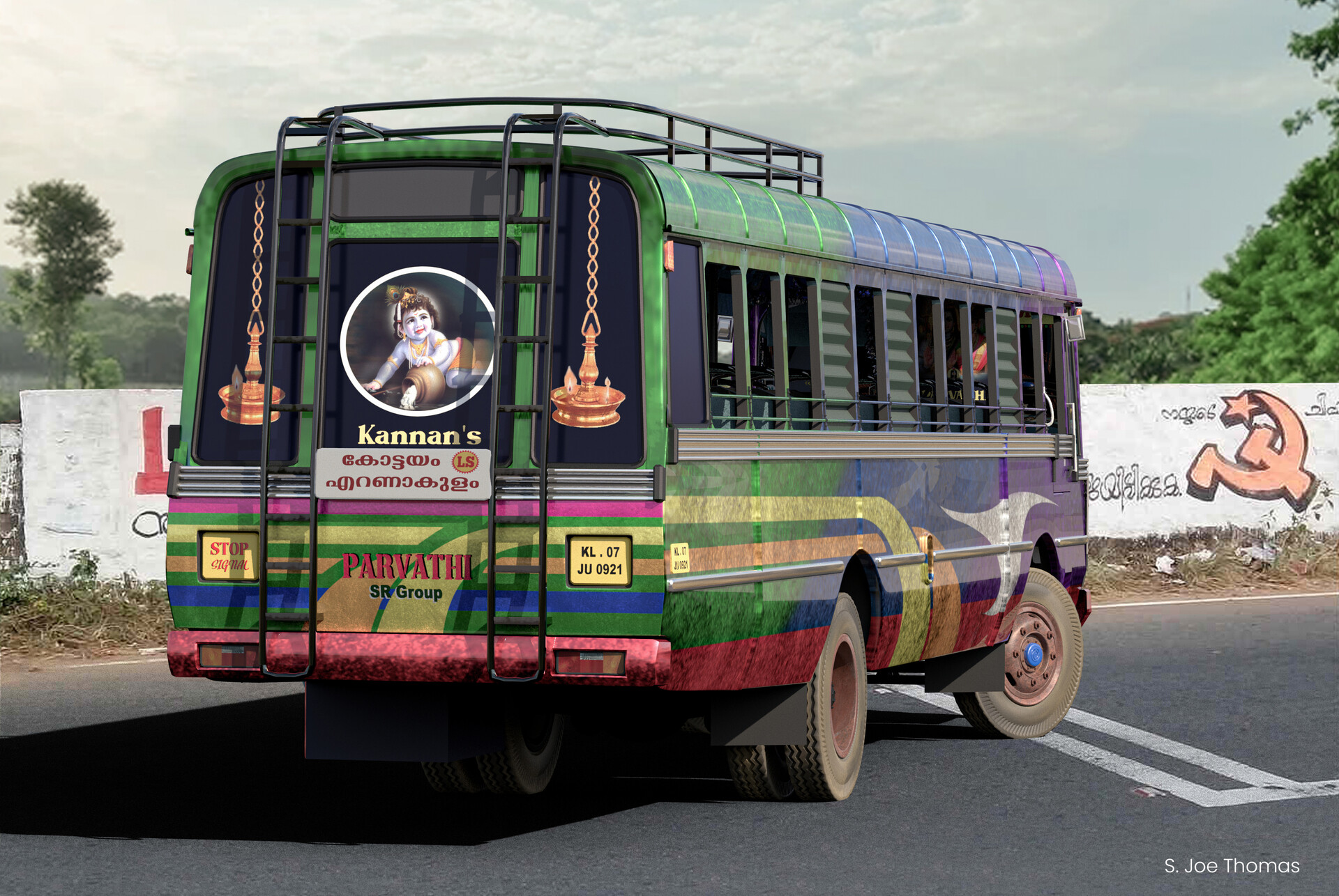 S. Joe Thomas - Old Model Bus Kerala