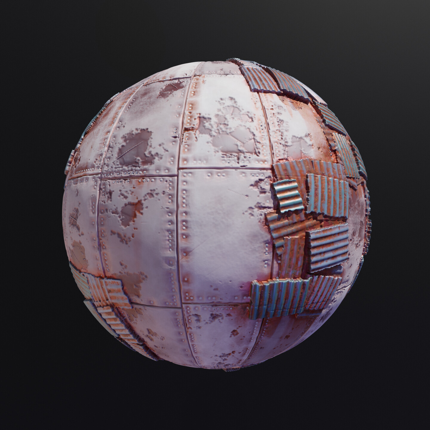 ArtStation - painted run down metal wall