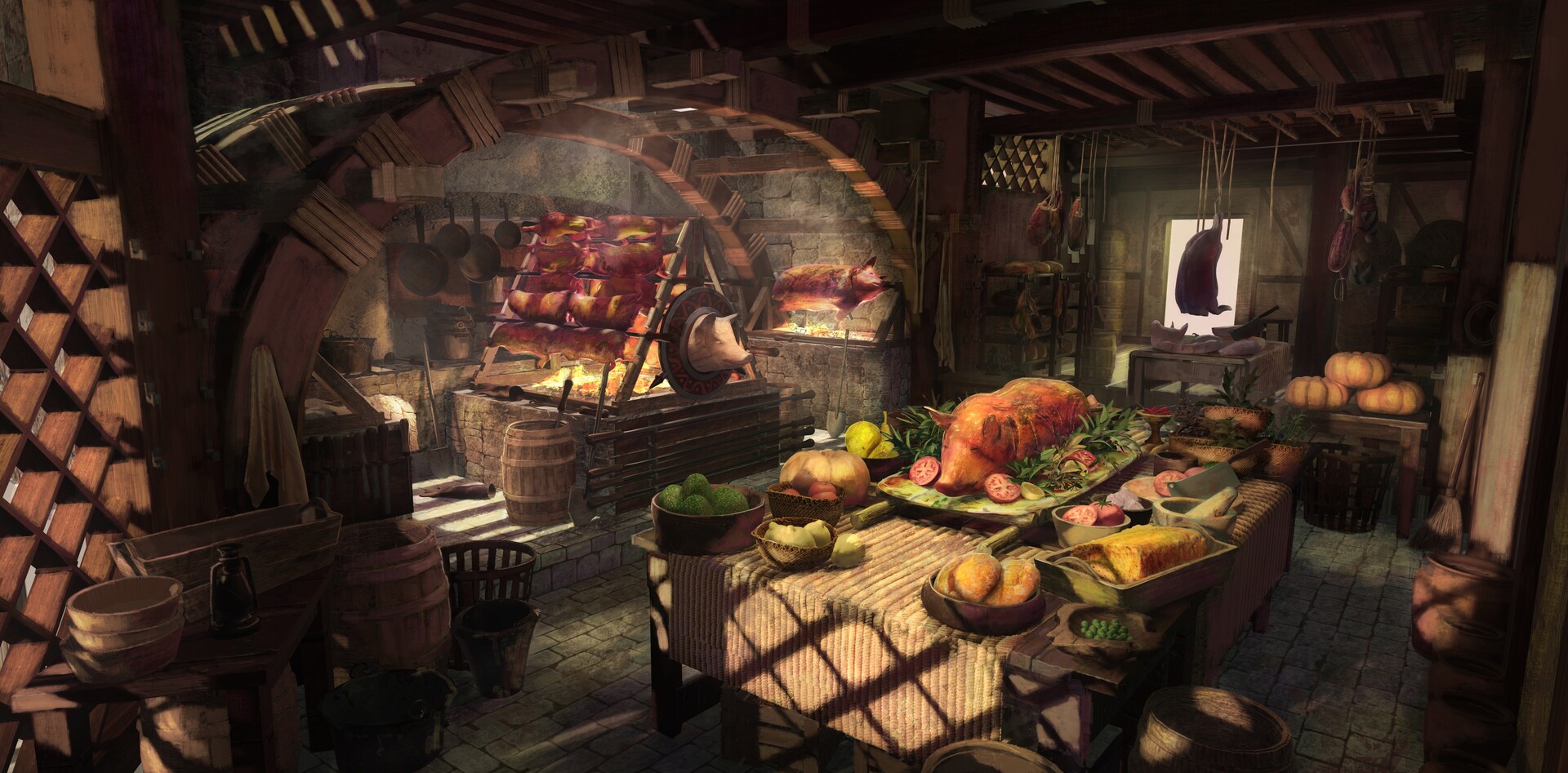 ArtStation - Roasted pork kitchen