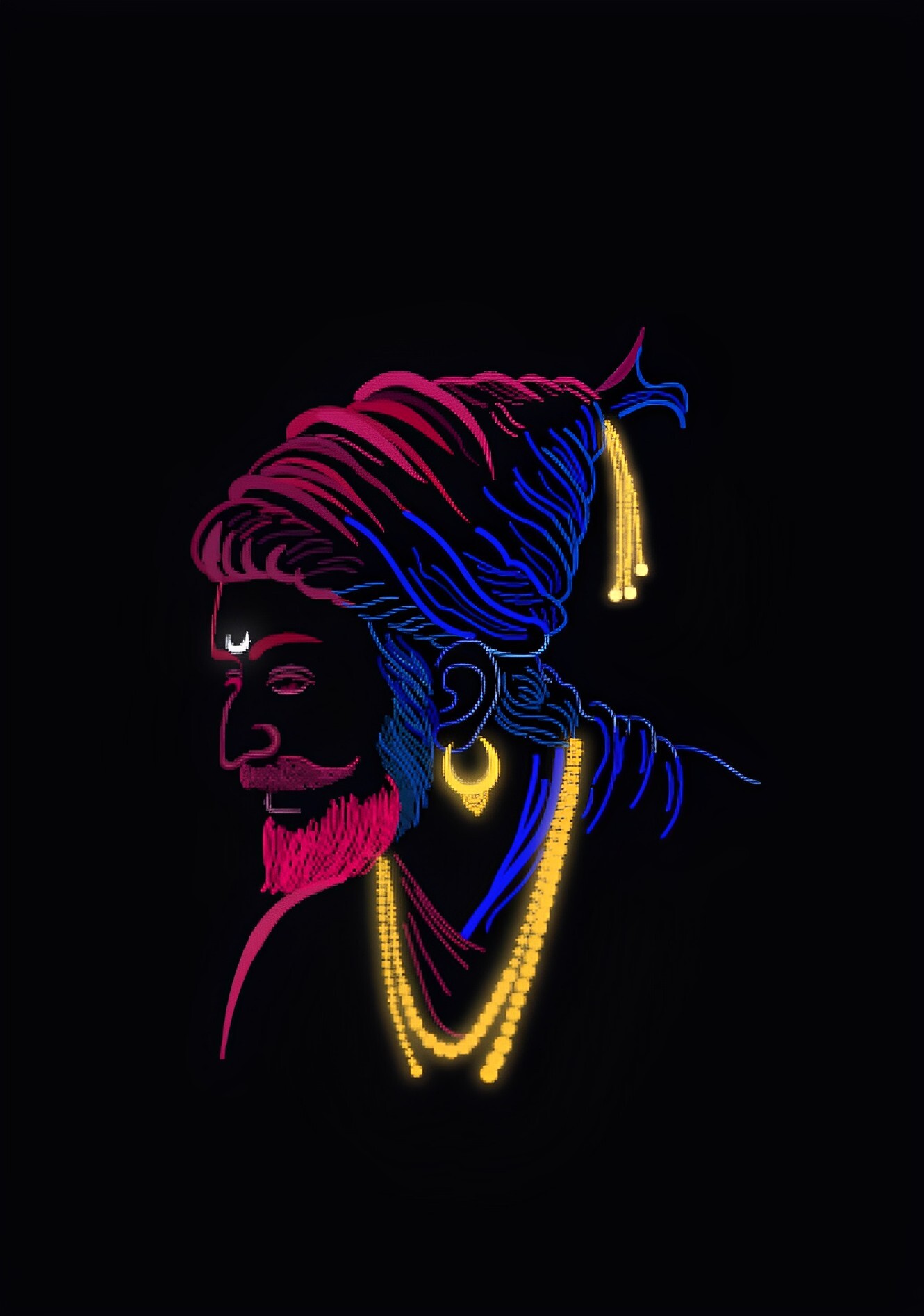 Shivaji Raje Black And White Wallpaper