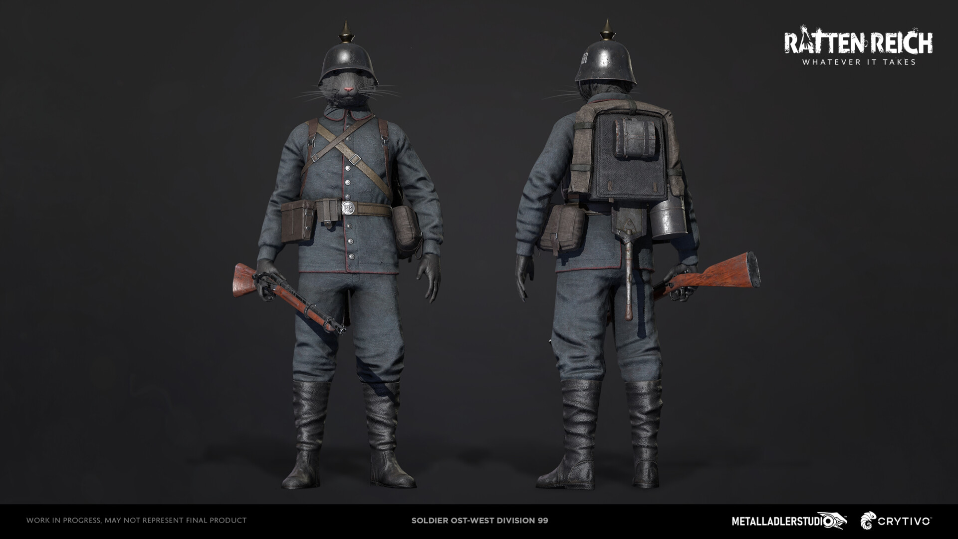 ArtStation - Rat army standard soldier for Game RattenReich