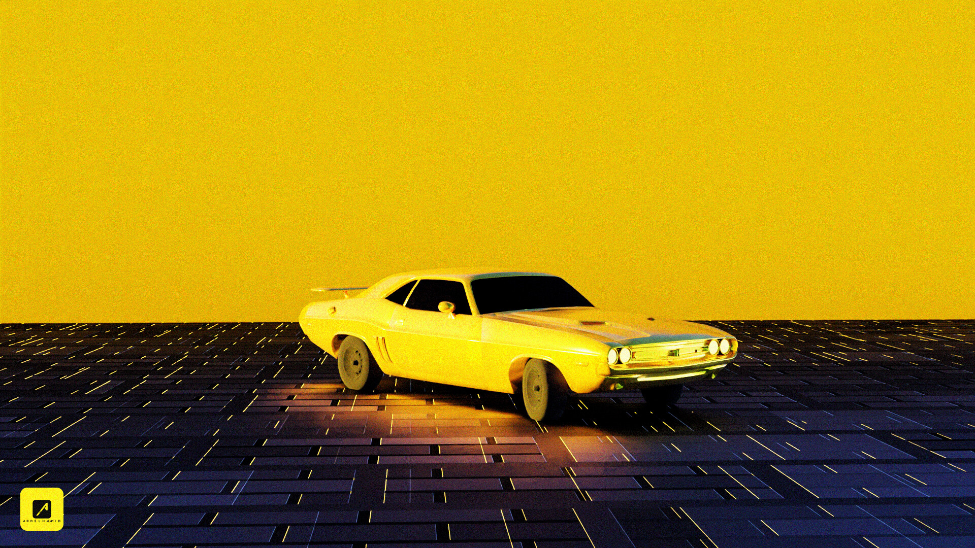 ArtStation - Car companies in a new advertisement with yellow