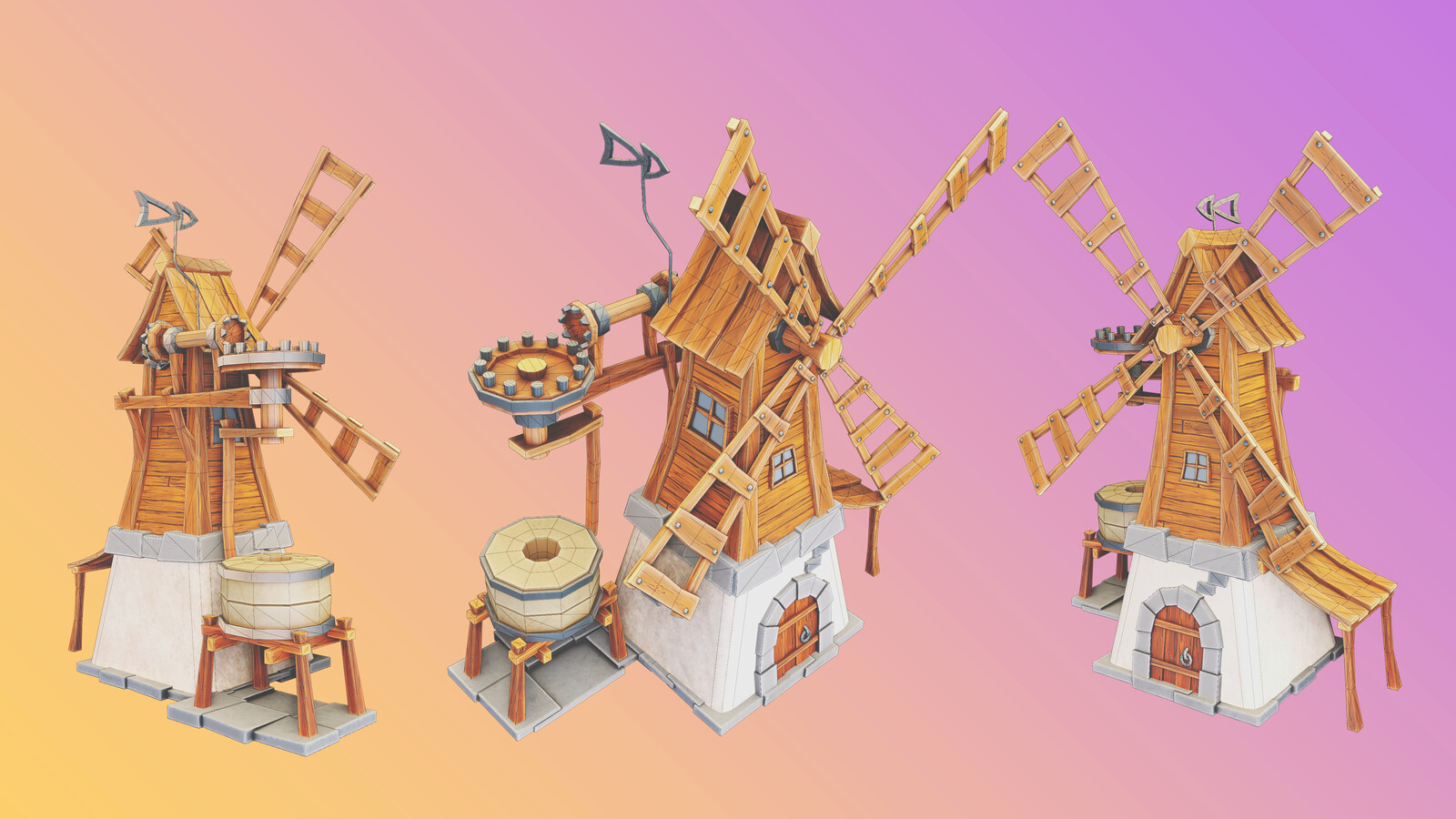 Kaur Põldmaa - Low Poly Stylized Windmill