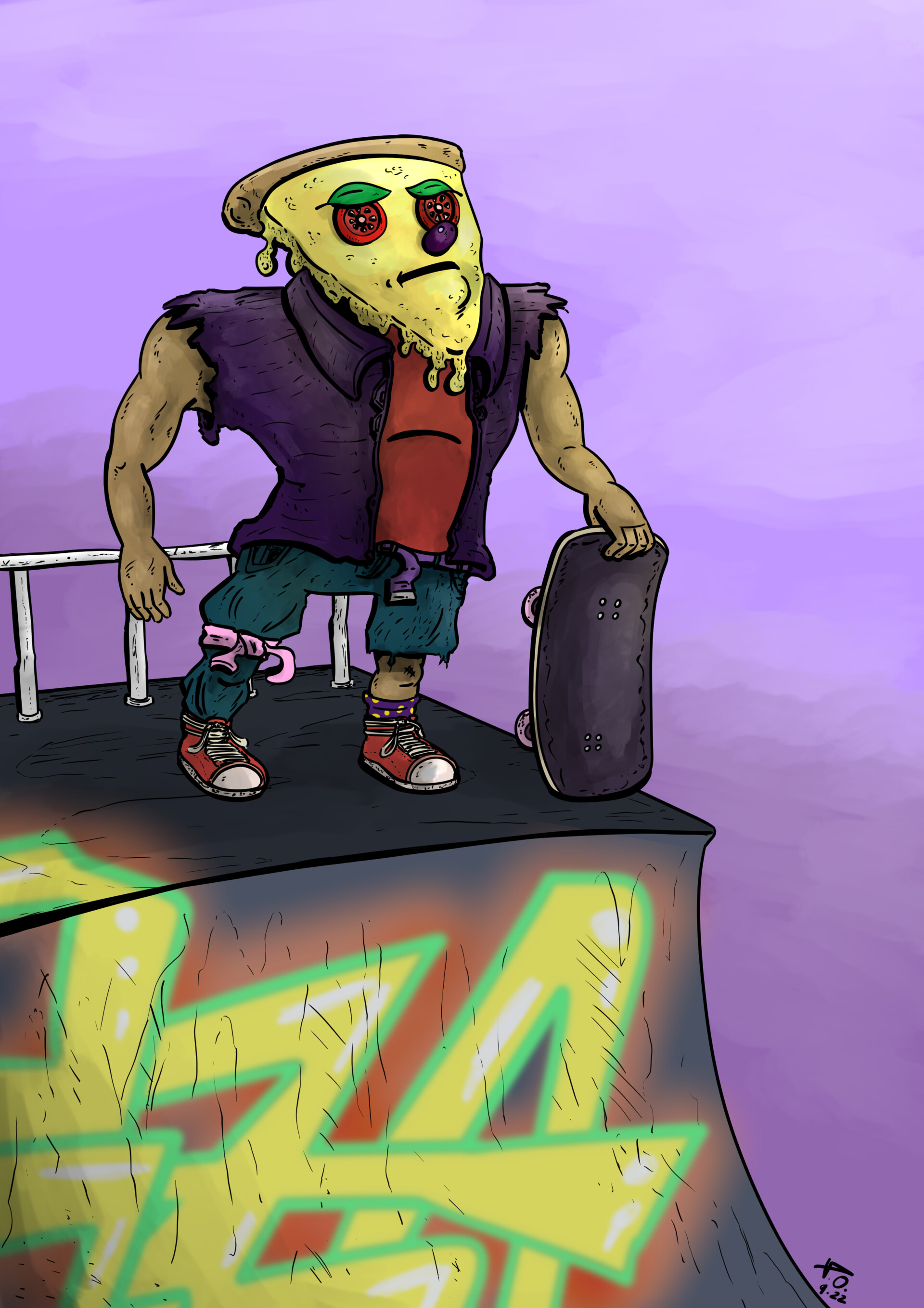 ArtStation - Skater Pizza Man