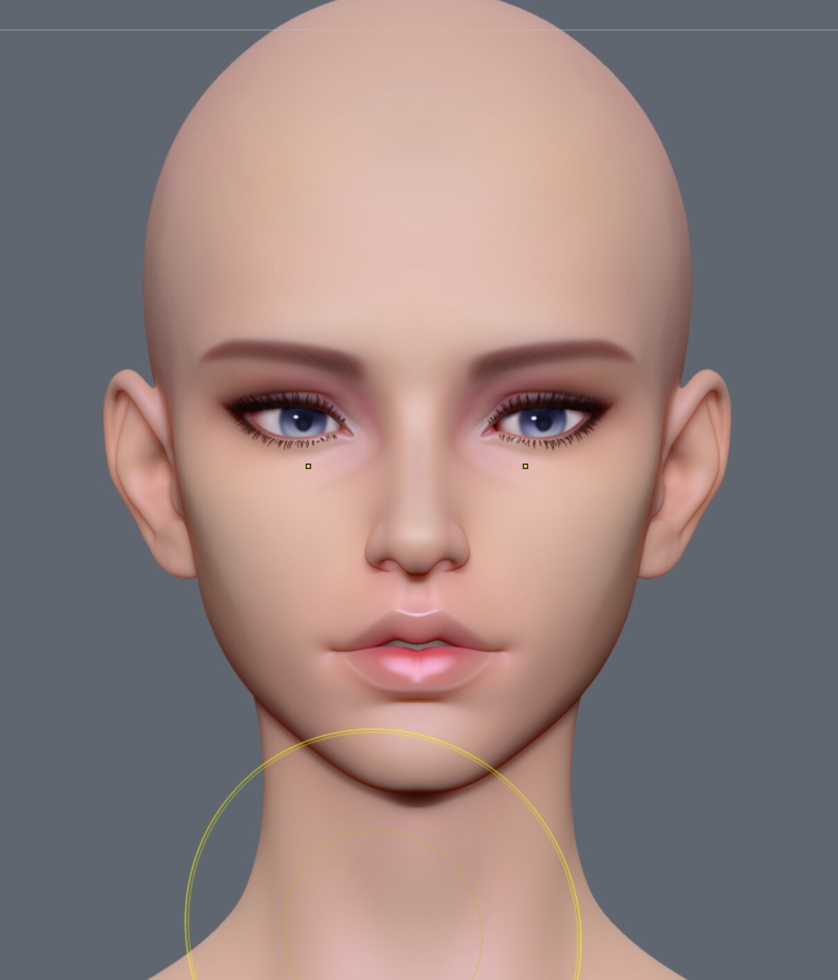 eWhitewolf - Girl_Face00 / Polypaint _Working process