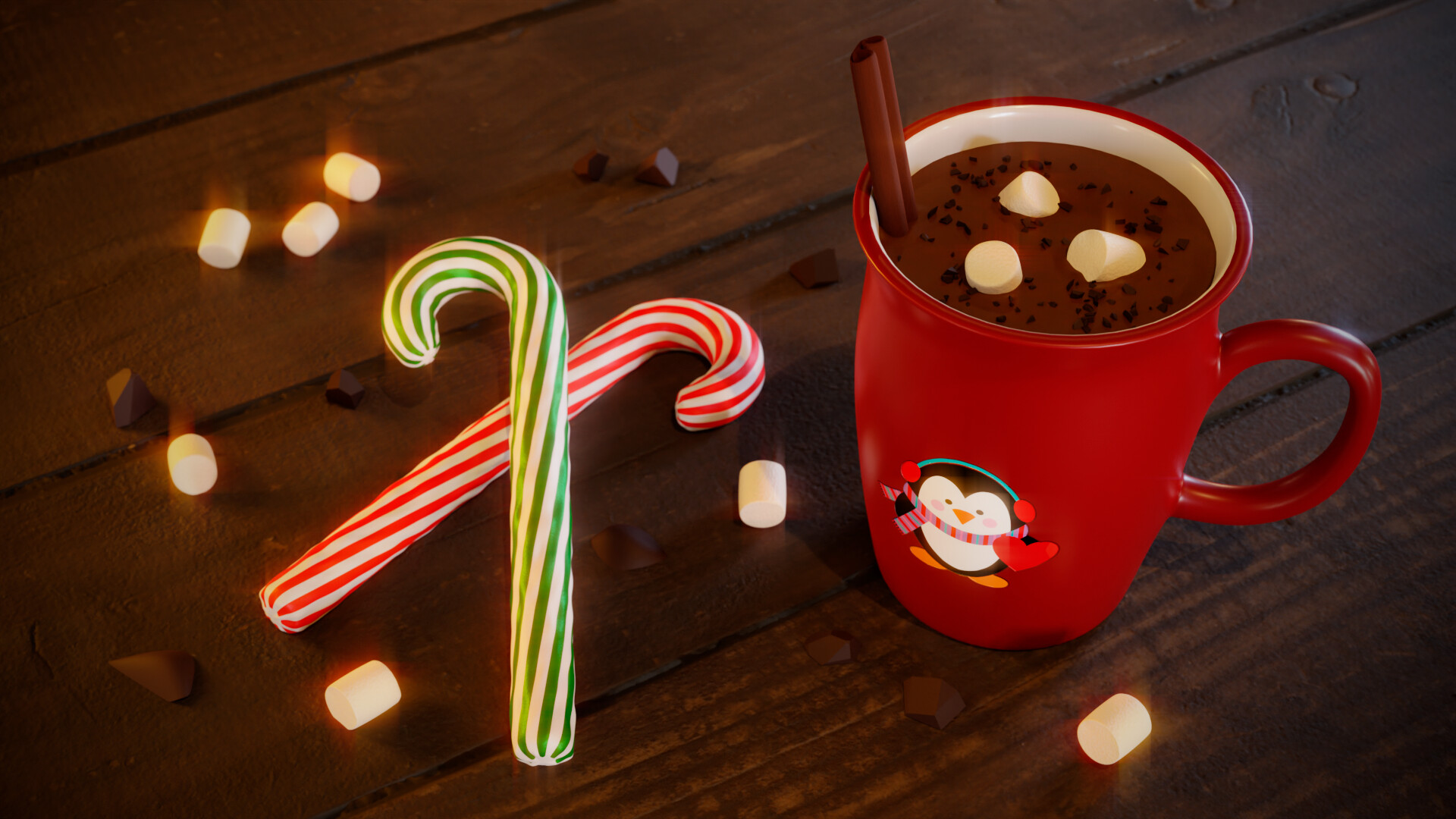 ArtStation - Christmas with hot cocoa