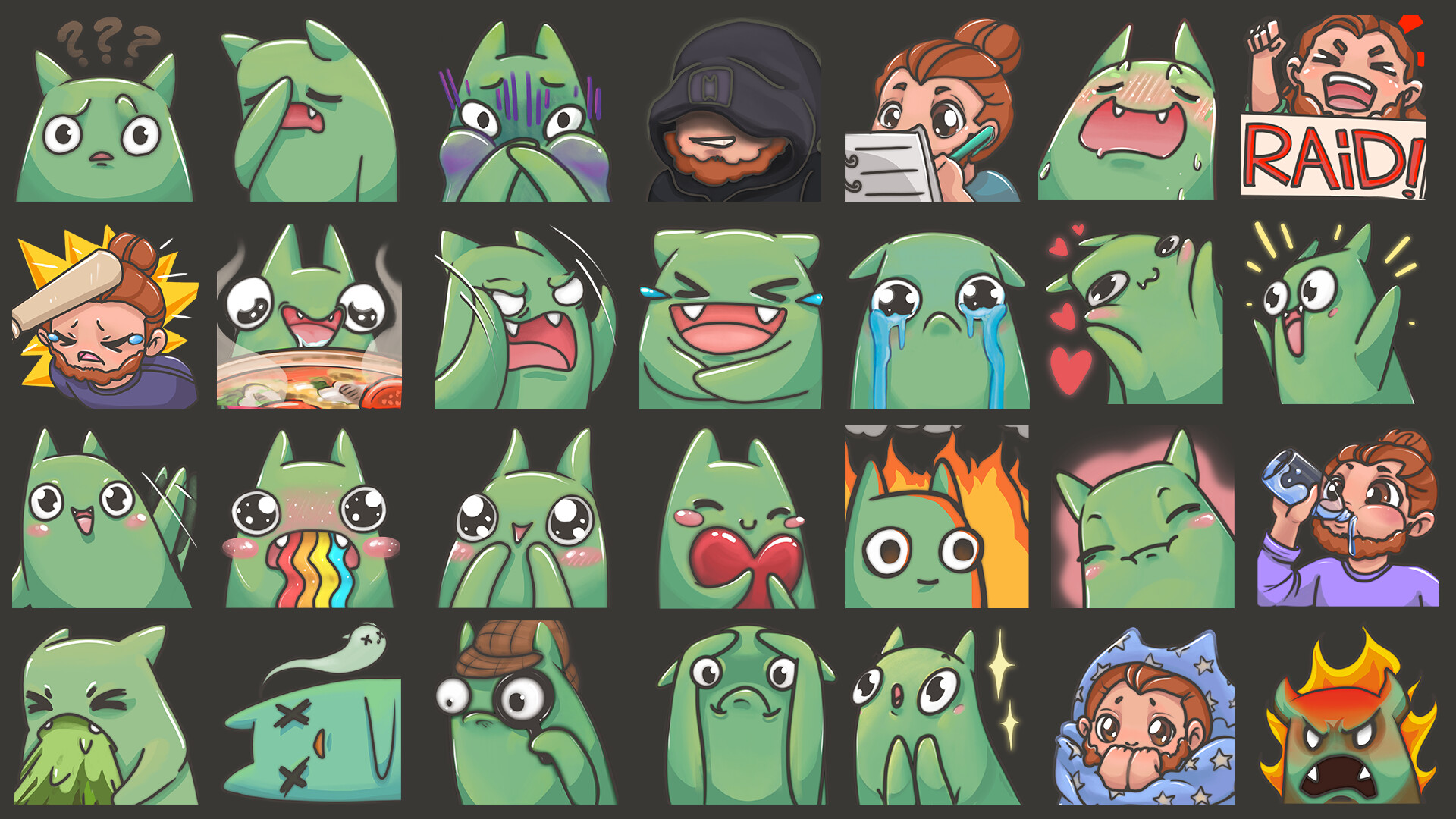Ungespielt Logo ArtStation Twitch Emotes For "Ungespielt"