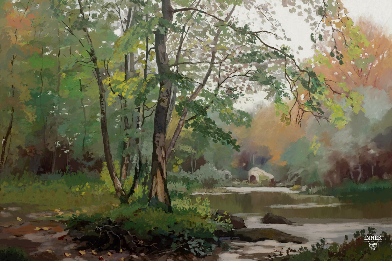 ArtStation - River in the Forest