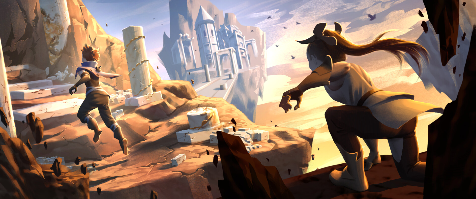 ArtStation - Chase Through The Floting Isles