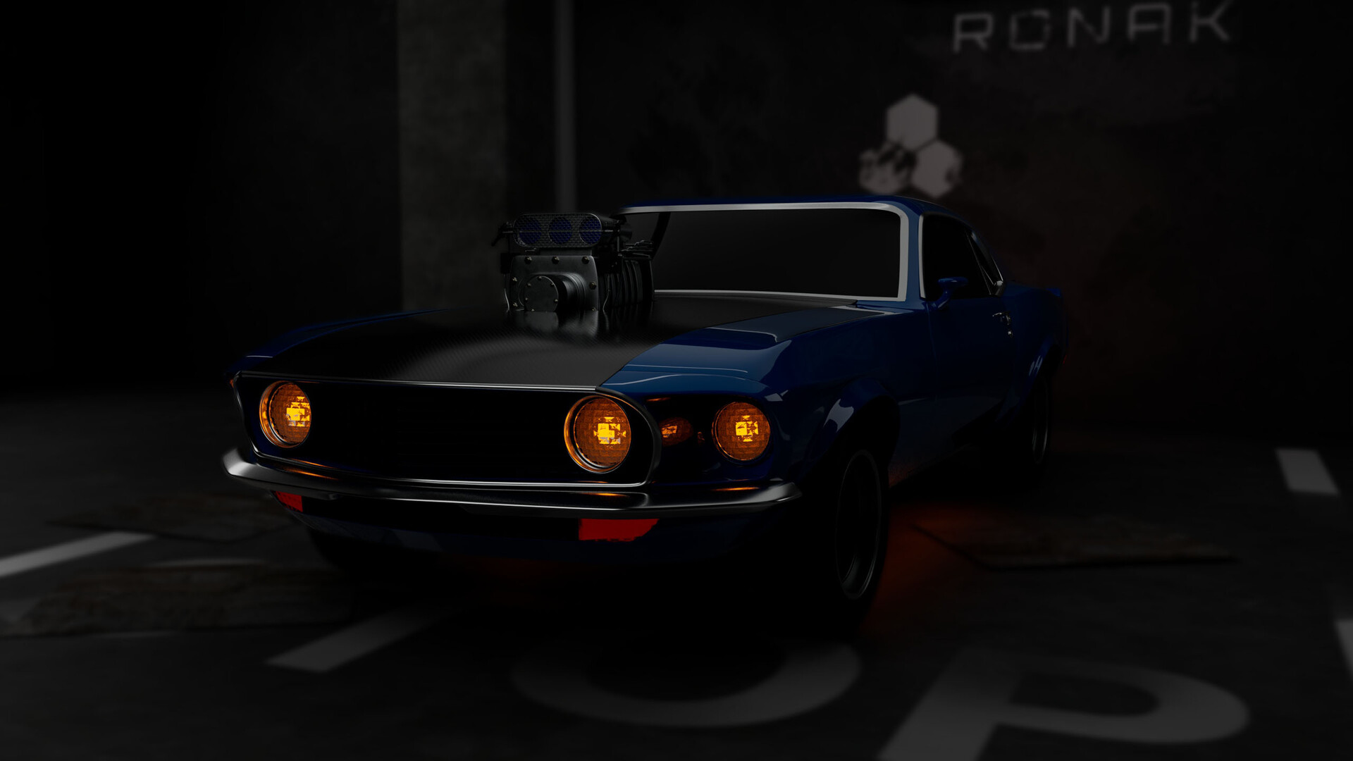 ArtStation - MUSTANG BOSS 302 WITH CHALLENGER ENGINE