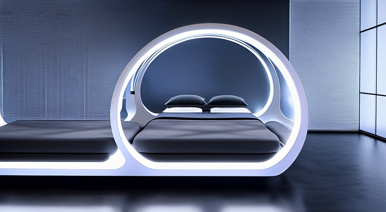 ArtStation - Fictional bed, technologies of future