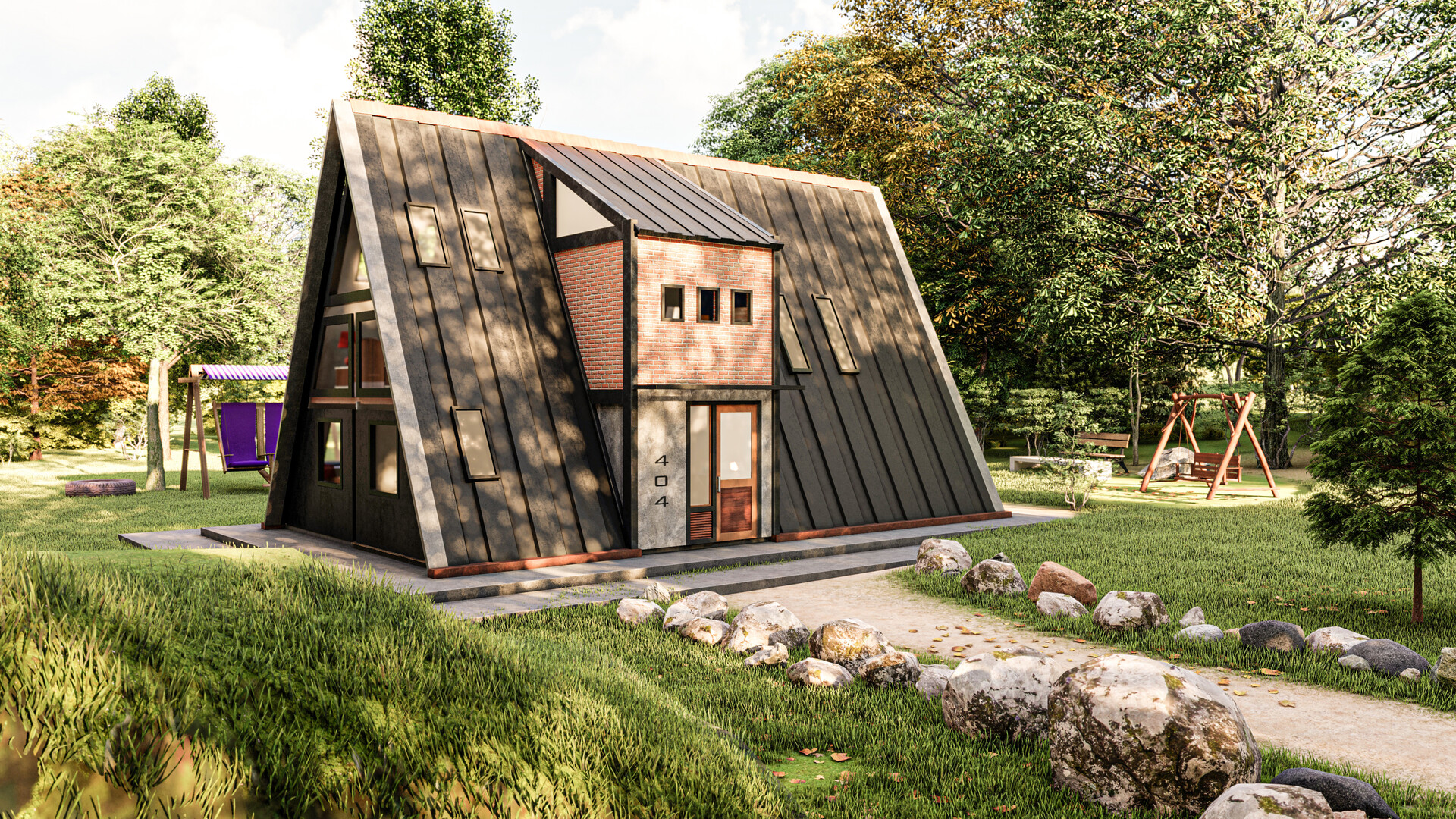 ArtStation - A - Frame tiny house 3