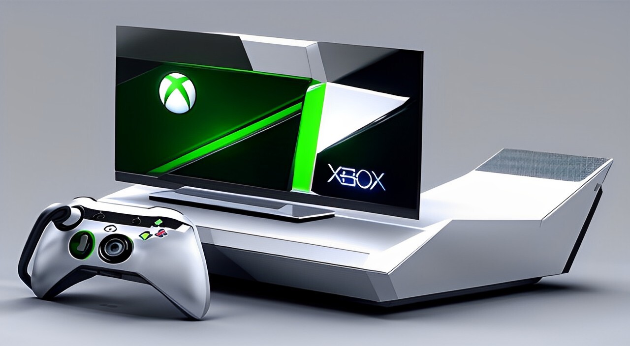 AIstation - Futuristic Xbox in fictional style